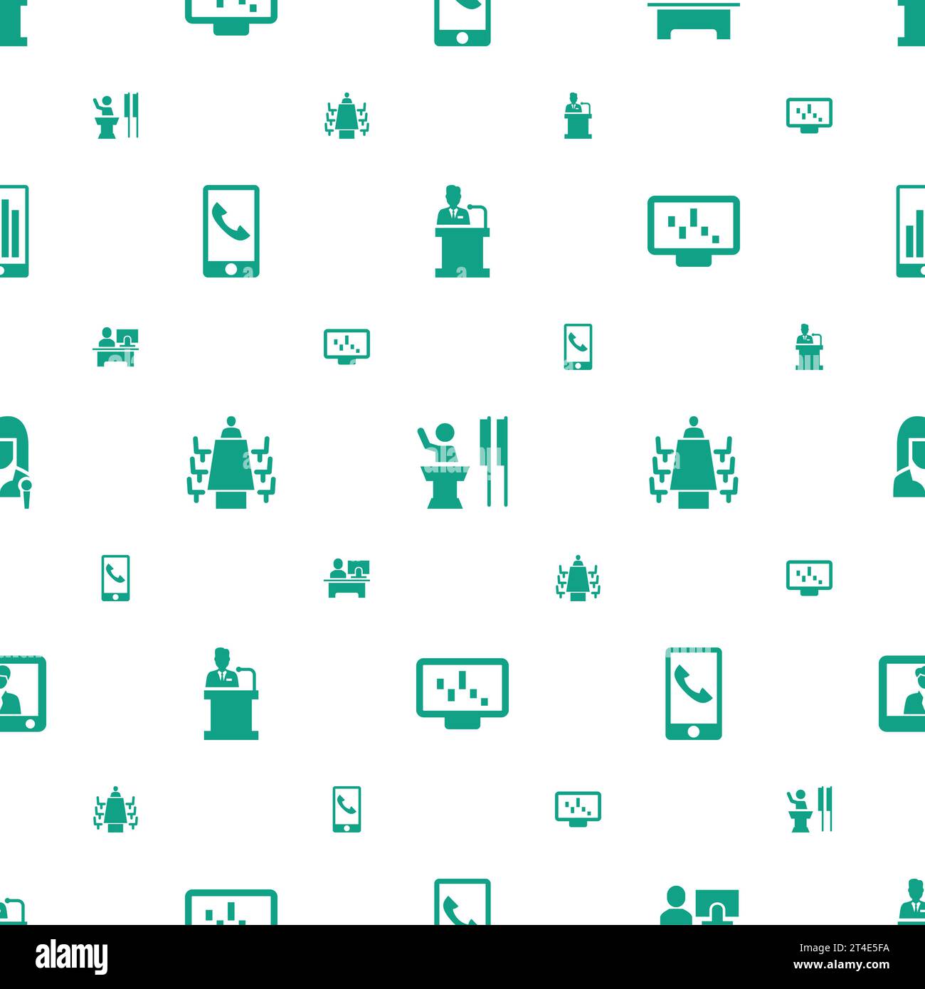 Conference icons pattern seamless white background Stock Vector Image ...