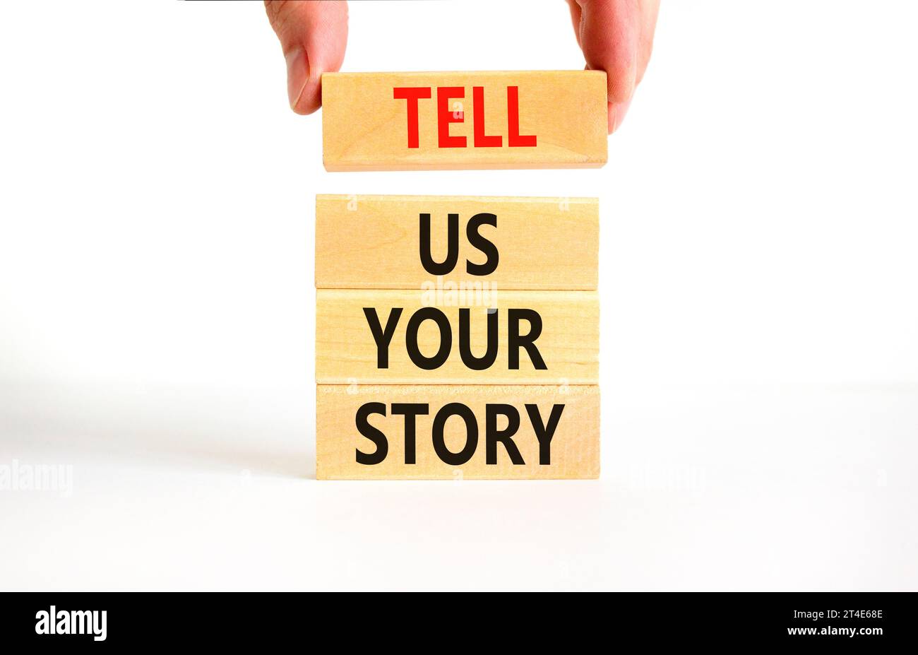 Tell us your story symbol. Concept word Tell us your story on beautiful ...