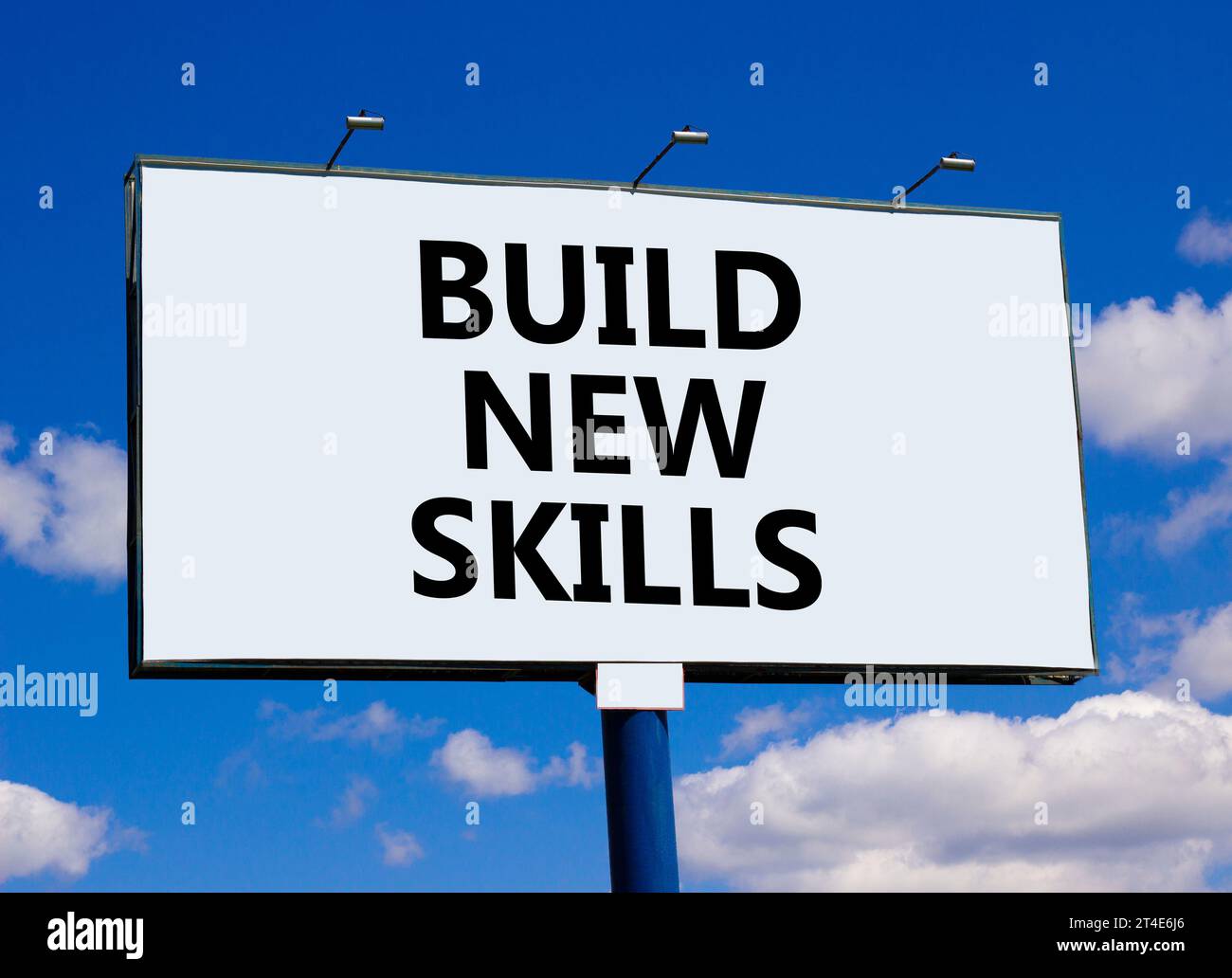 Build new skills symbol. Concept word Build new skills on beautiful big ...