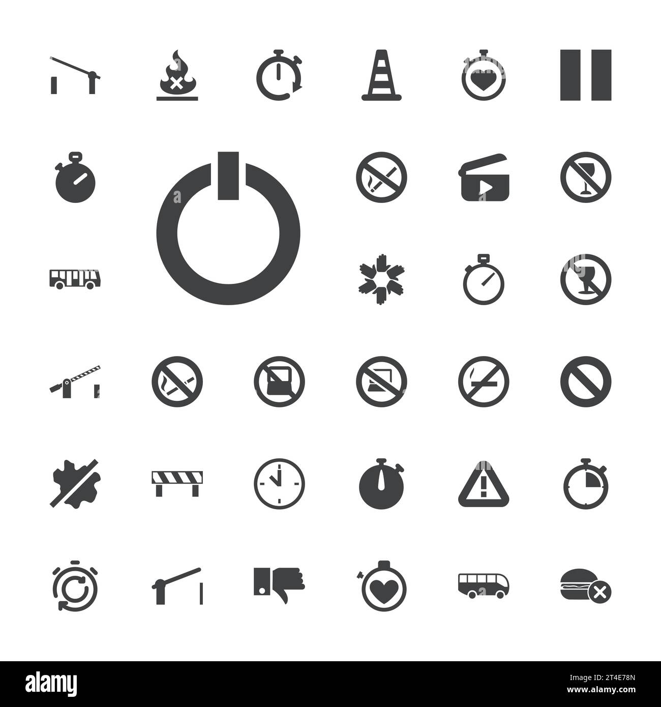 No smoking sign at bus stop Stock Vector Images - Alamy