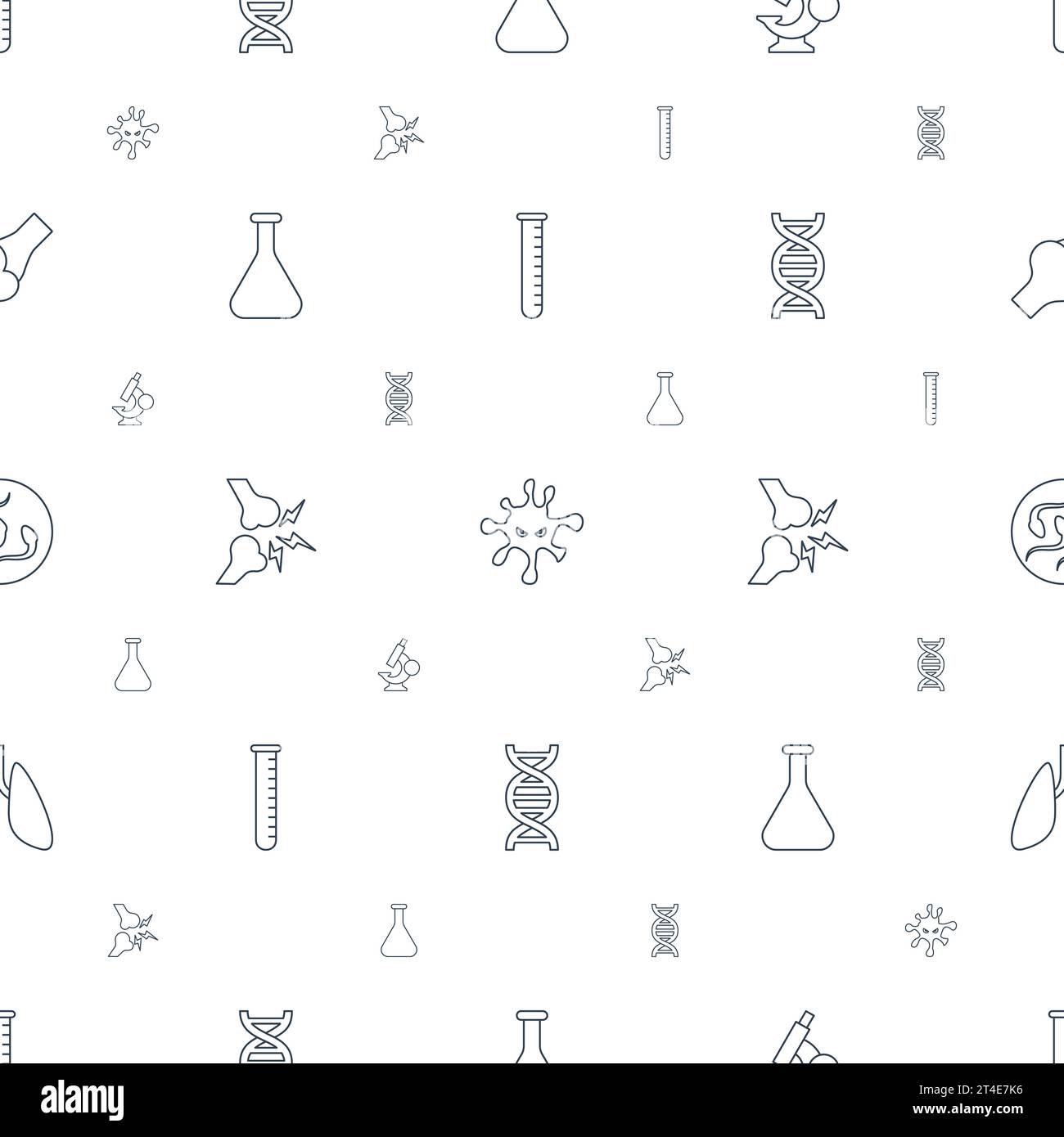 Biology Icons Pattern Seamless White Background Vector Image Stock Vector Image And Art Alamy