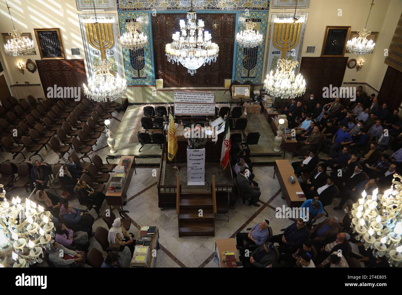 Tehran, Iran. 30th Oct, 2023. Iranian Jews attend an anti-Israeli ...