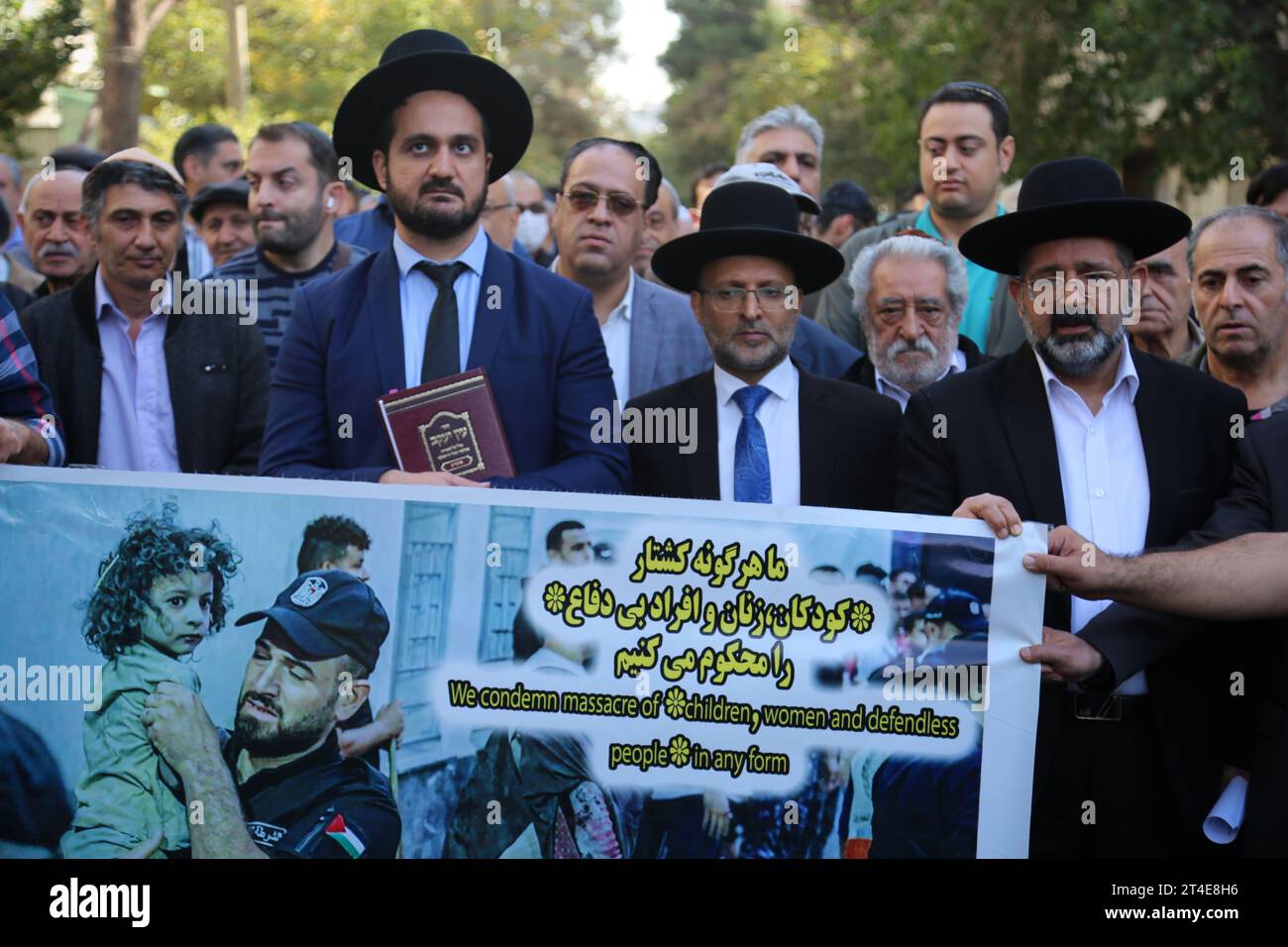 Tehran, Iran. 30th Oct, 2023. Iranian Jews and their Rabbis including ...