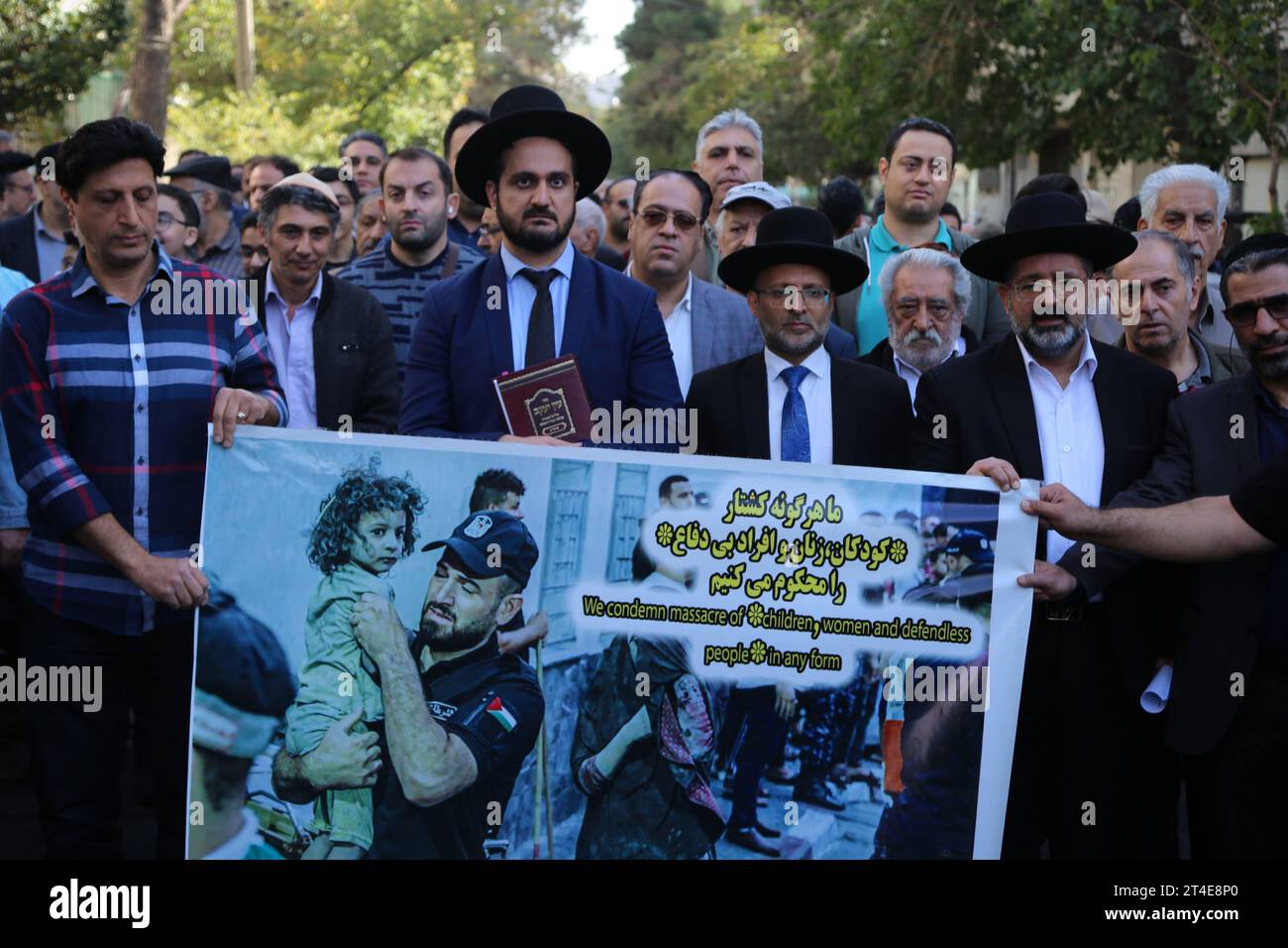 Tehran, Iran. 30th Oct, 2023. Iranian Jews and their Rabbis including ...