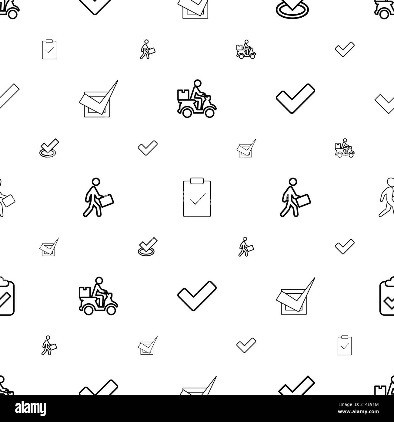 Ok icons pattern seamless white background Vector Image Stock Vector ...
