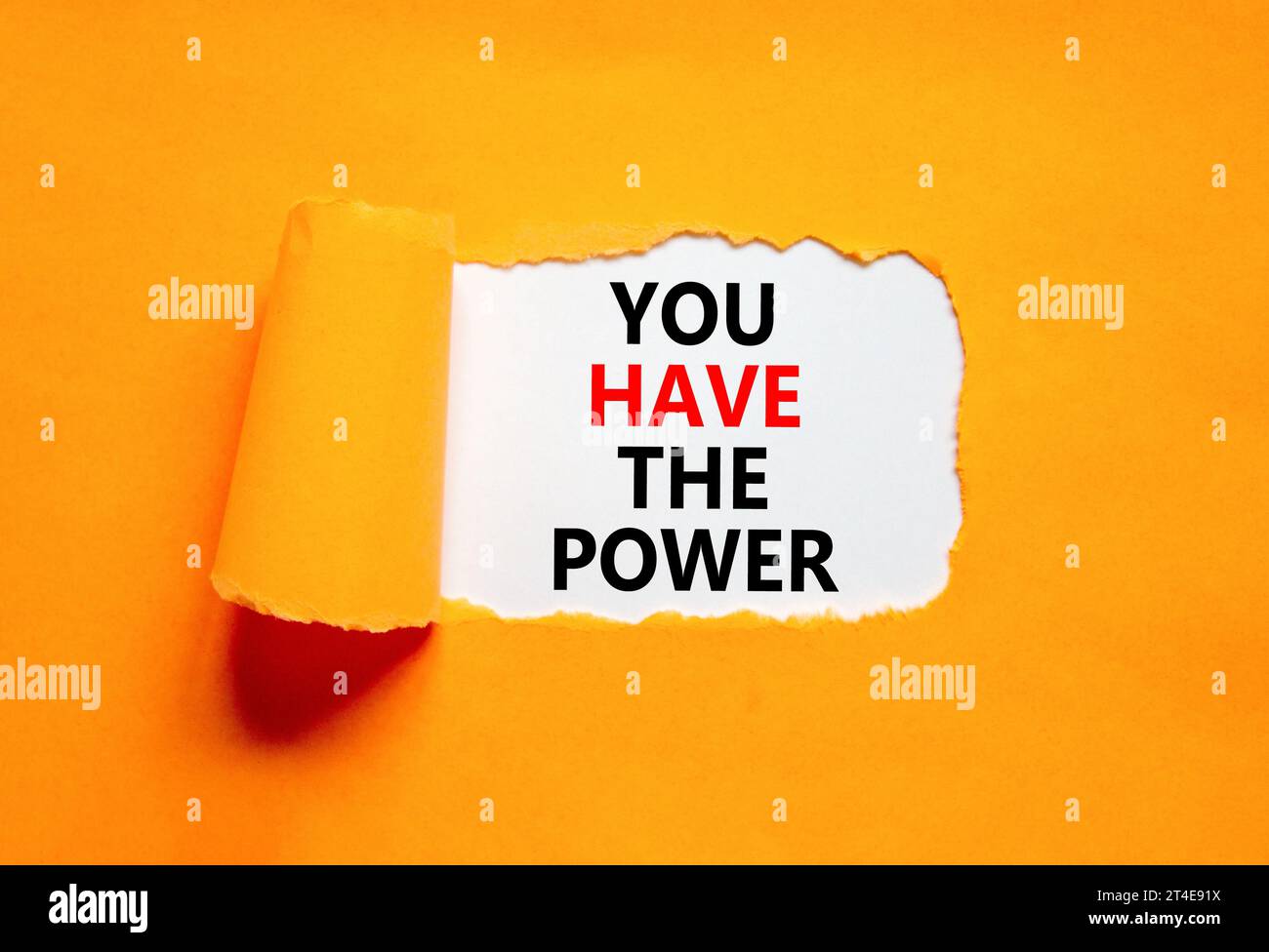 You have the power symbol. Concept word You have the power on beautiful ...