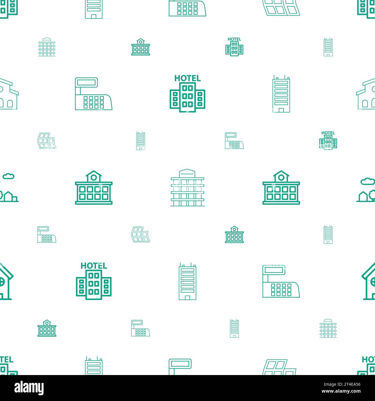 Skyscraper icons pattern seamless white background Stock Vector Image ...