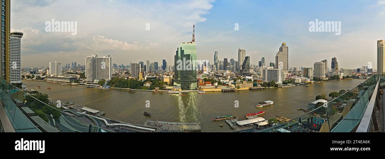 Bangkok Skyline from perspective of the Iconsiam shopping mall Stock ...