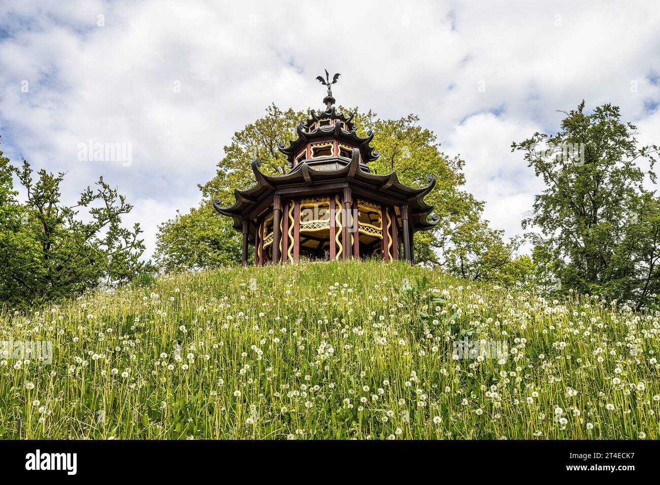 Chinese Pavilion on Schneckenberg in the park of Historical Hermitage ...