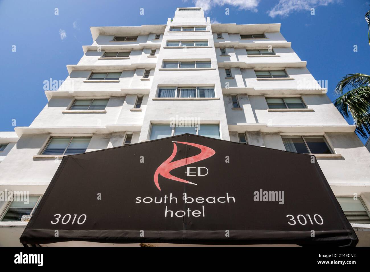 Red south beach hotel awning sign hi-res stock photography and images ...