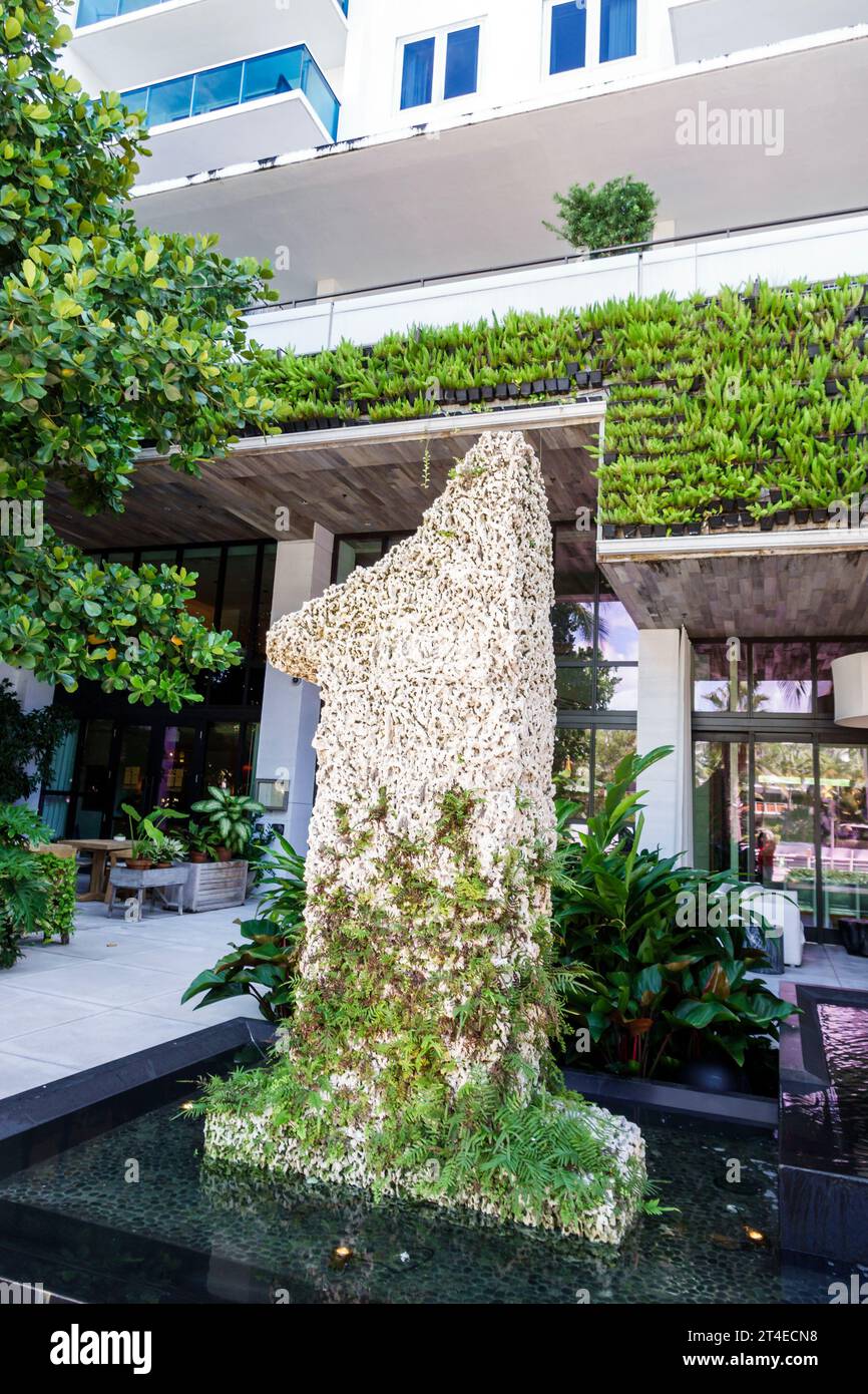 Miami Beach Florida,outside exterior,building front entrance hotel ...