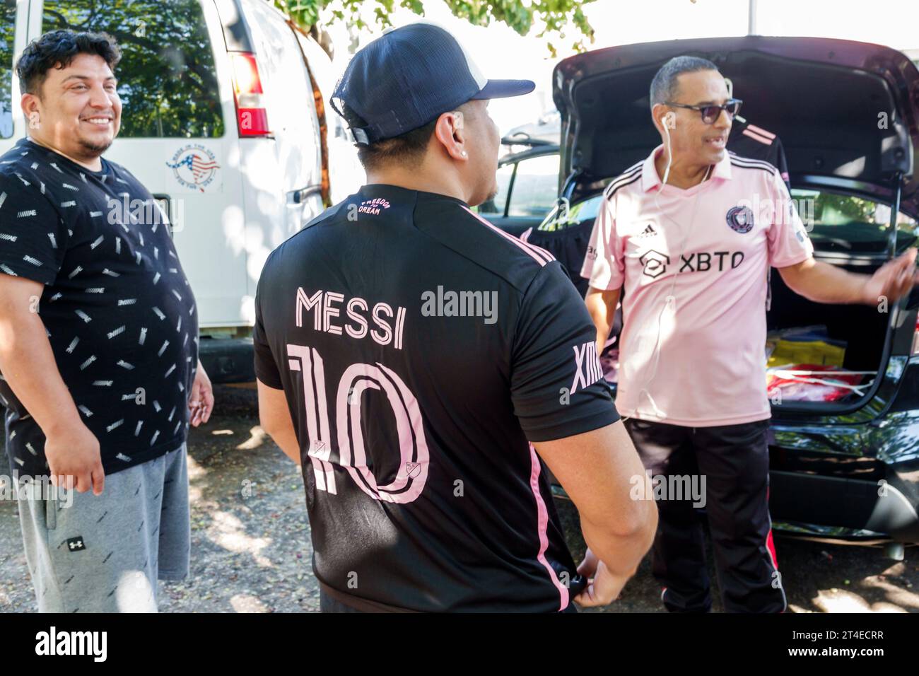 Miami Beach Florida,North Beach parking lot car park,selling Messi ...