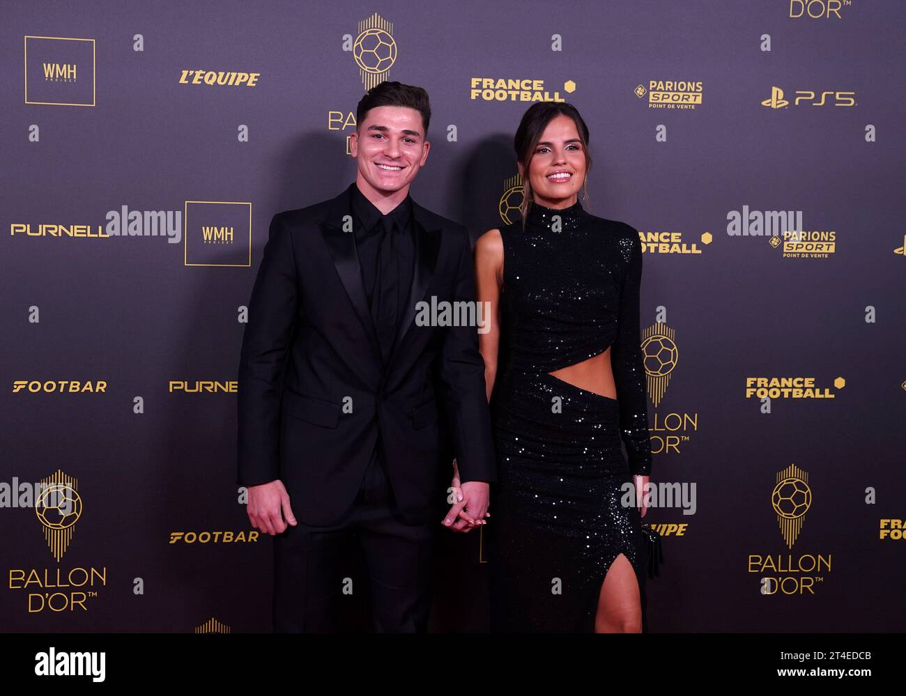 Julian Alvarez arrives on the red carpet for the Ballon d’Or ceremony ...