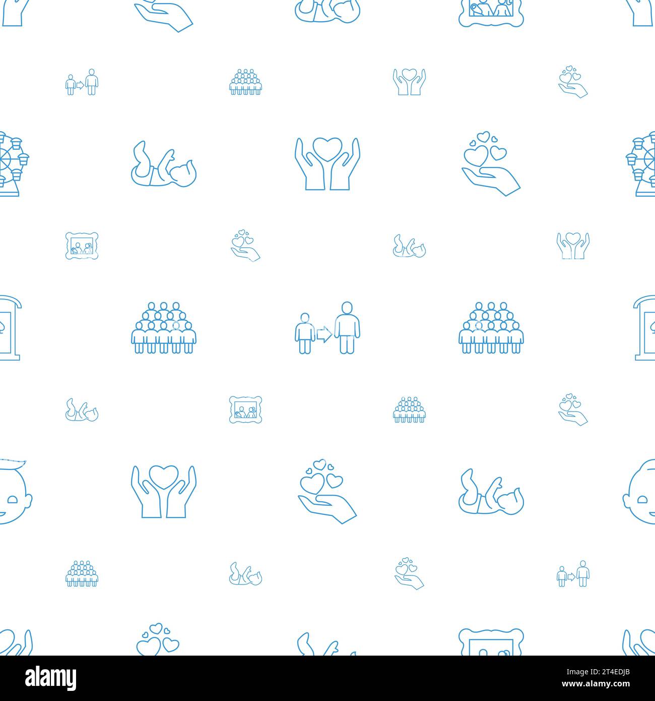 Family icons pattern seamless white background Vector Image Stock ...