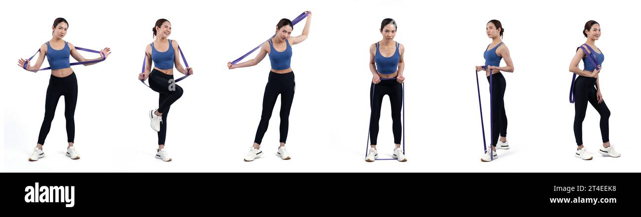 Collection of body workout training with exercise posture for athletic ...