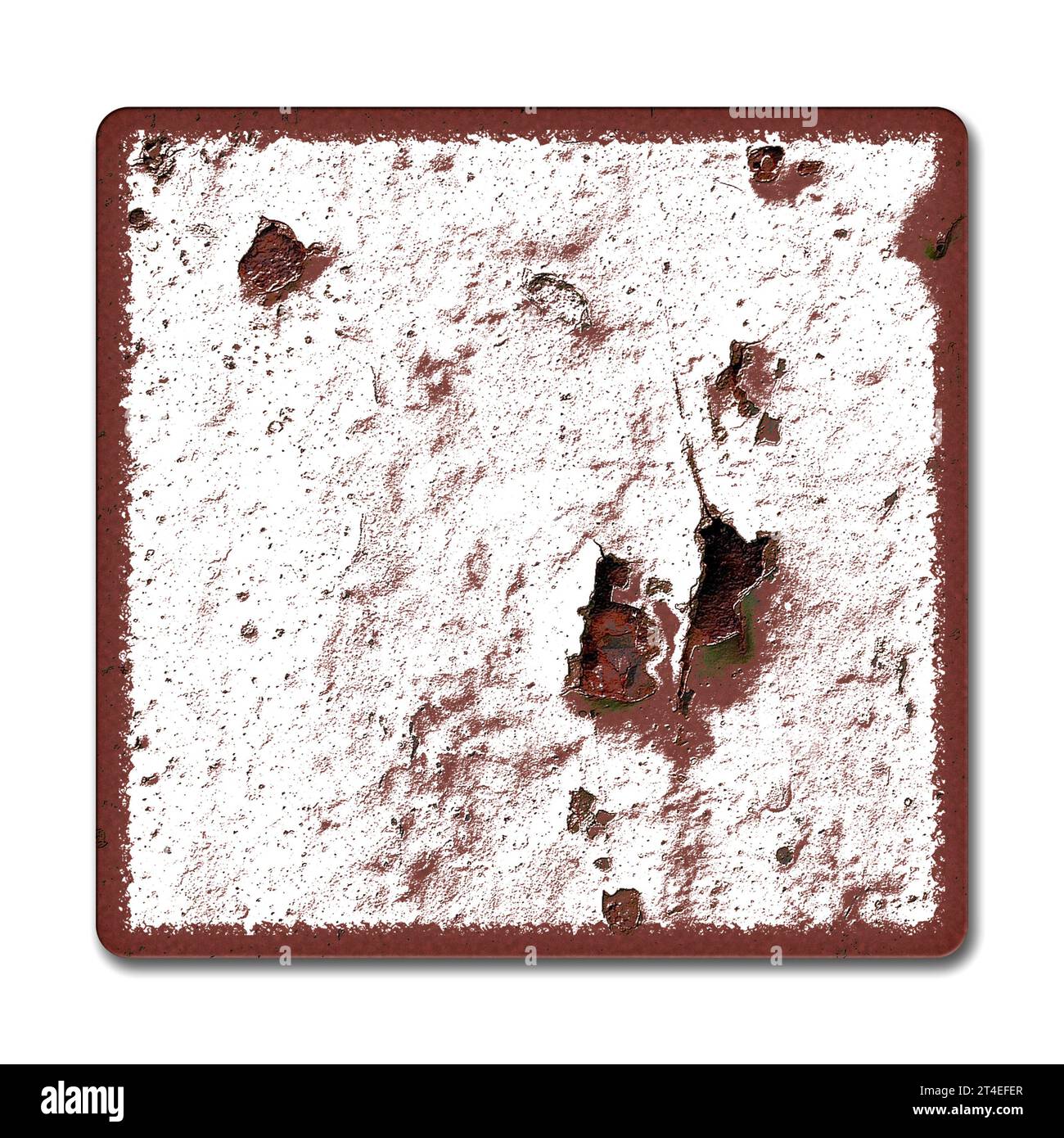 Old metal signs square Rust, sun-dried, sifted paint It's a frame with ...