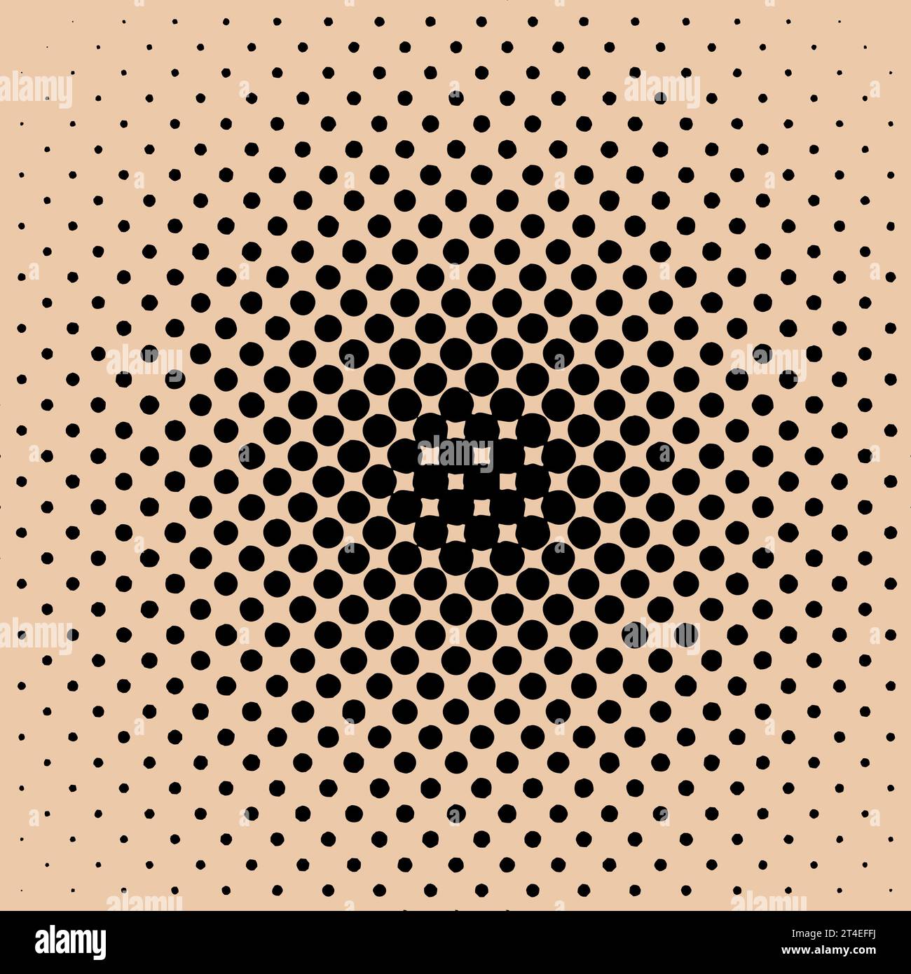 Halftone circle frame dotted background. Round border using halftone ...