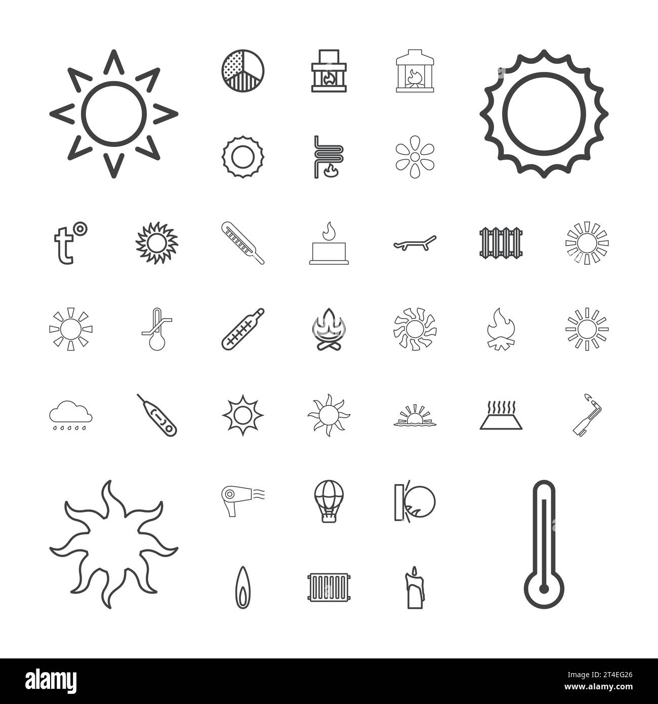Heat icons Royalty Free Vector Image Stock Vector Image & Art - Alamy