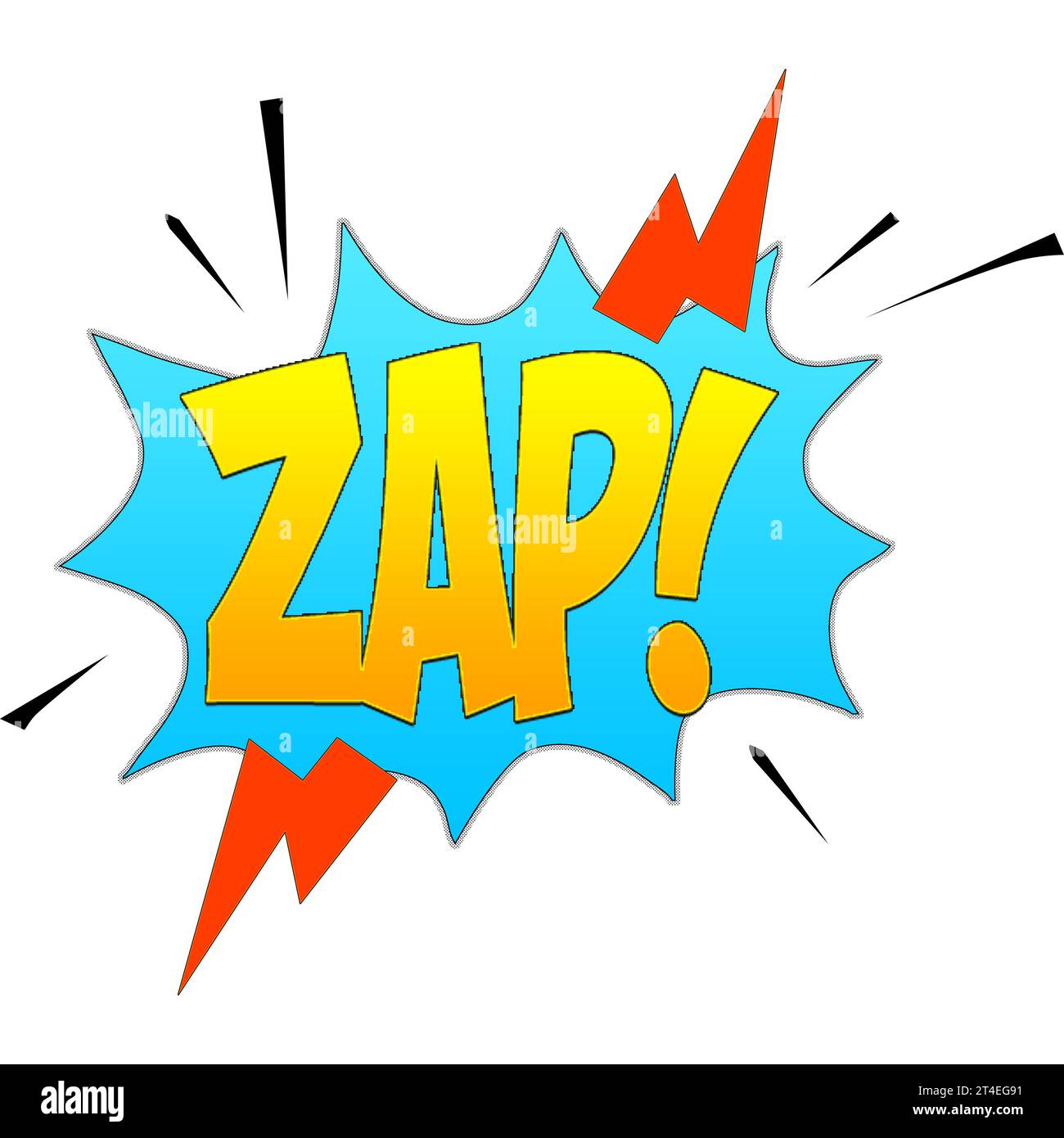 Zap Sound Comic Book Pop Style Dotted Vector Cloud Halftone Zap Pop Art Cartoon Speech Comic 