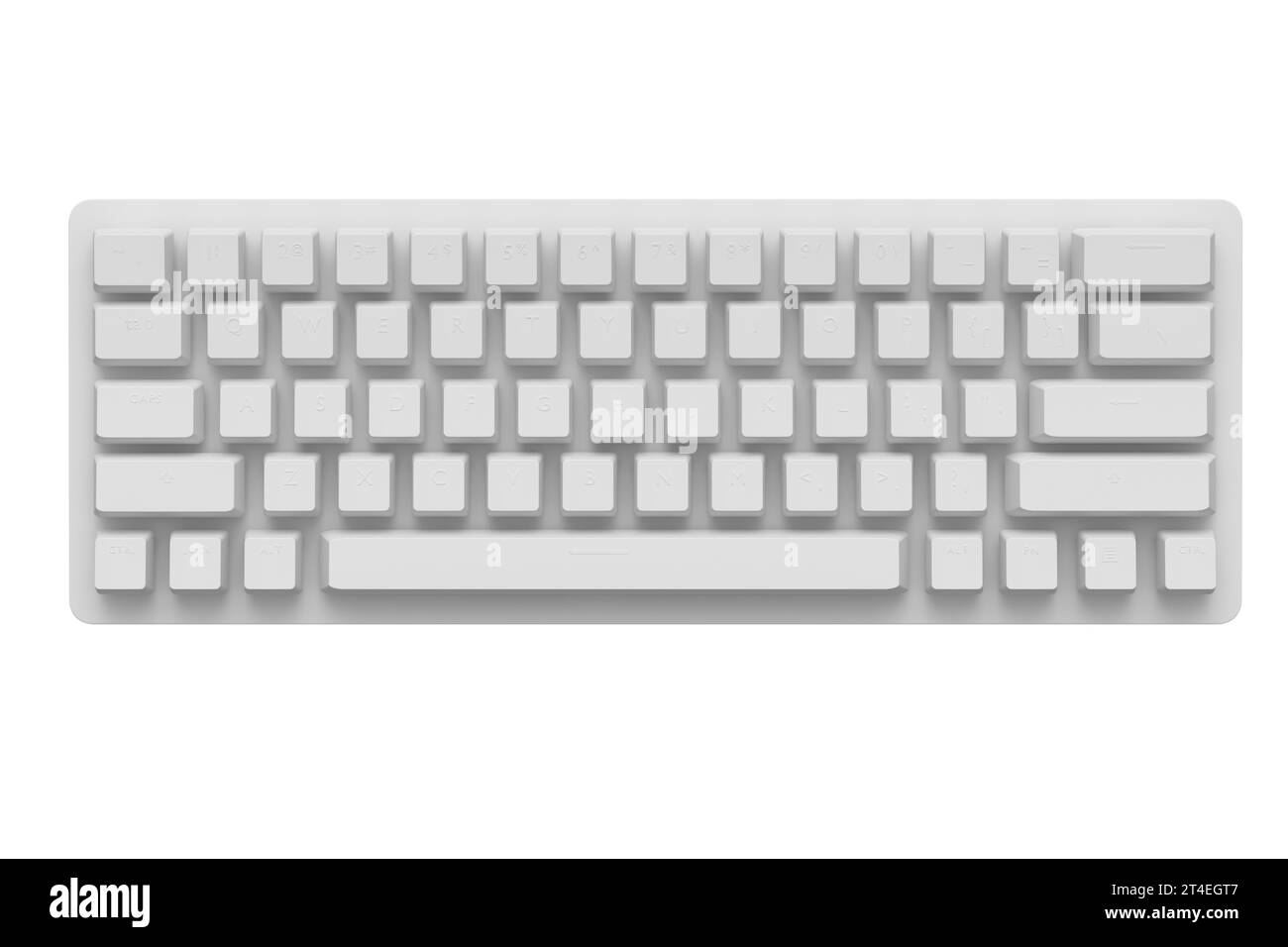 Computer keyboard with rgb colors isolated on white monochrome ...