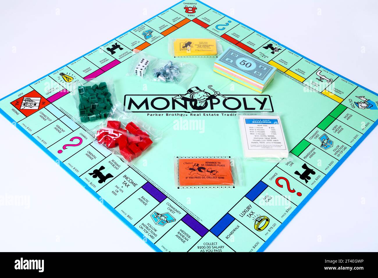 Parker Brothers Monopoly Estate Trading Board Game Stock Photo - Alamy