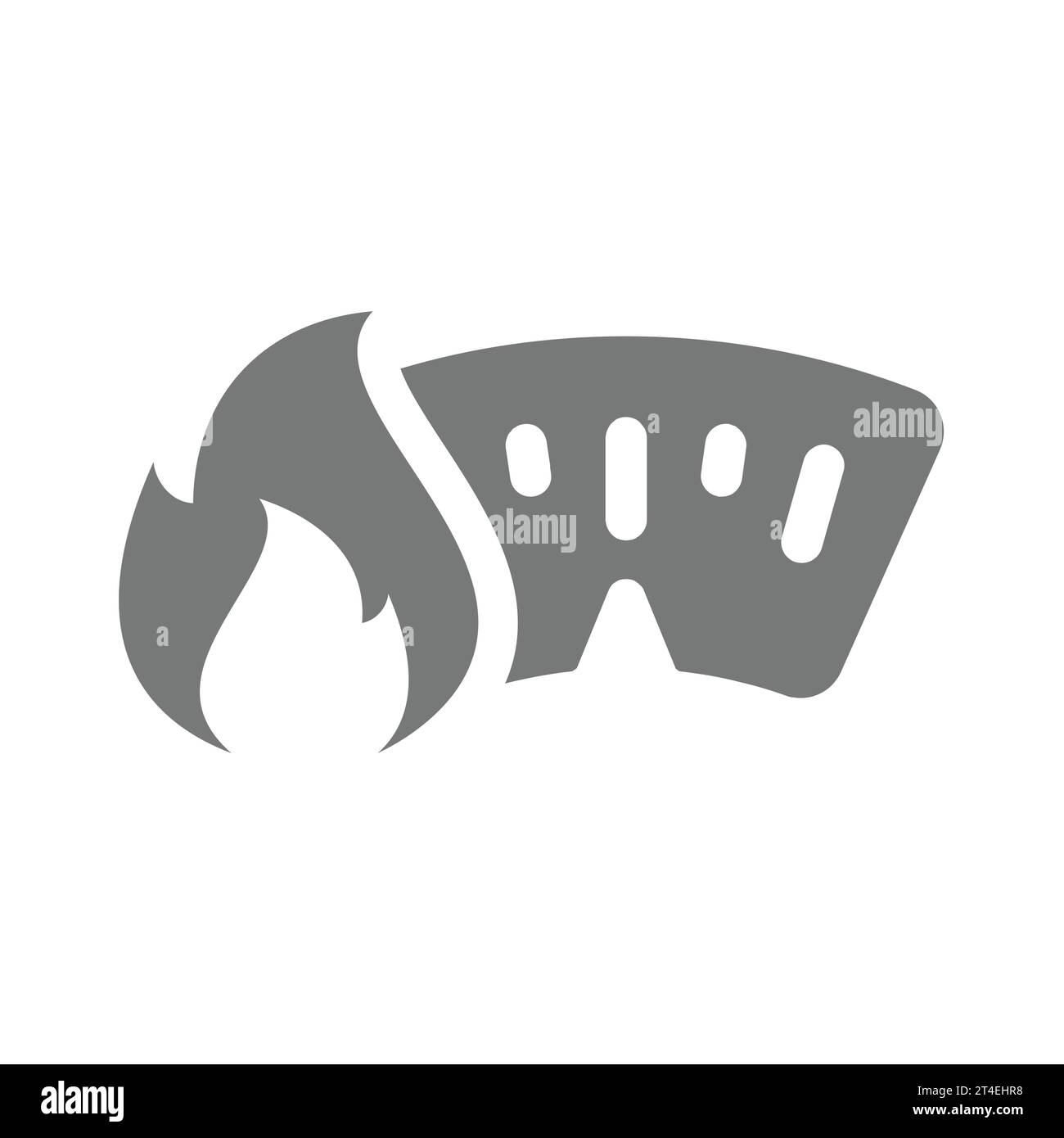 Weigh loss scale with flame or fire. Burning calories vector icon Stock ...