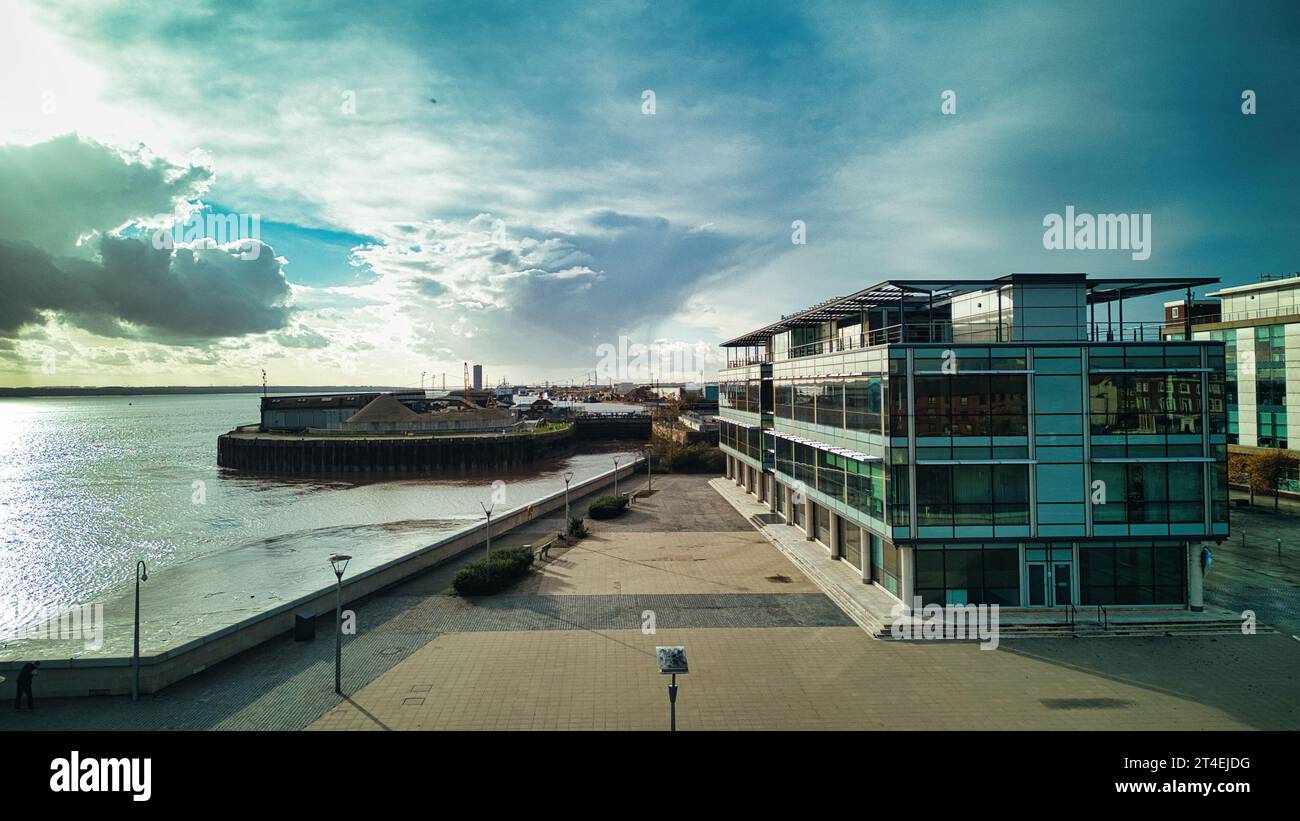Amazing view footage taken in Hull with Camera Stock Photo - Alamy