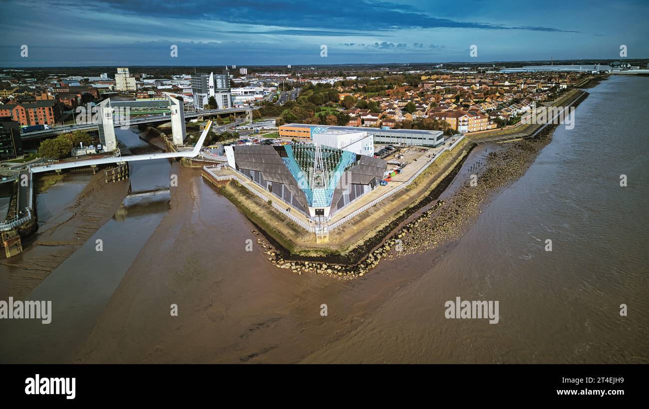 Amazing view footage taken in Hull with Camera Stock Photo - Alamy