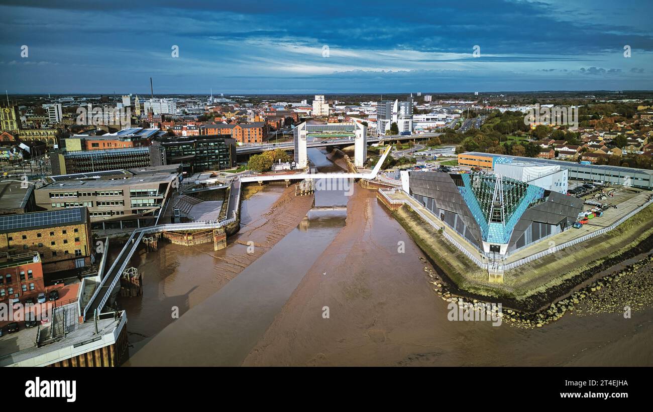 Amazing view footage taken in Hull with Camera Stock Photo - Alamy