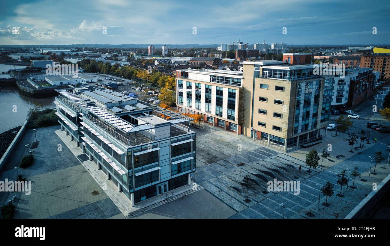 Amazing view footage taken in Hull with Camera Stock Photo - Alamy