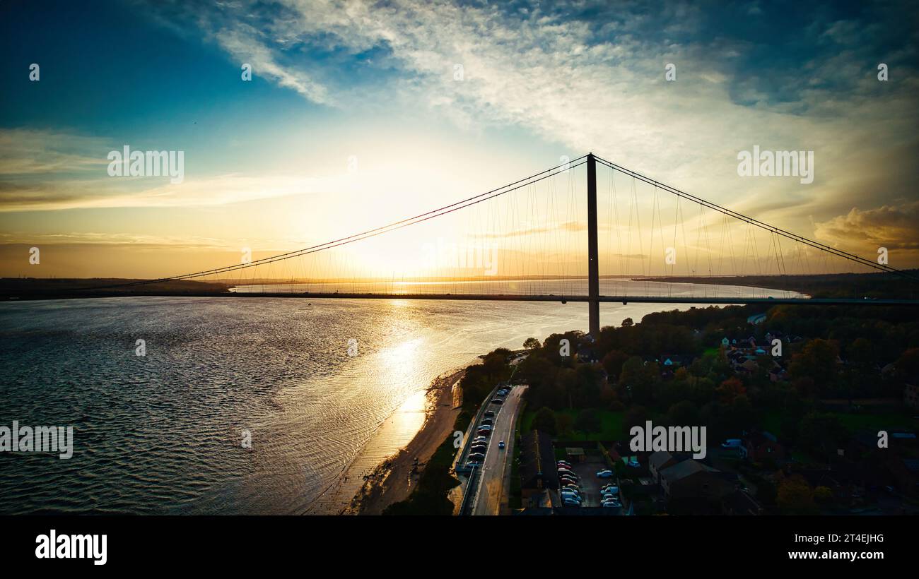 Bridge in dark during sunset hi-res stock photography and images - Alamy