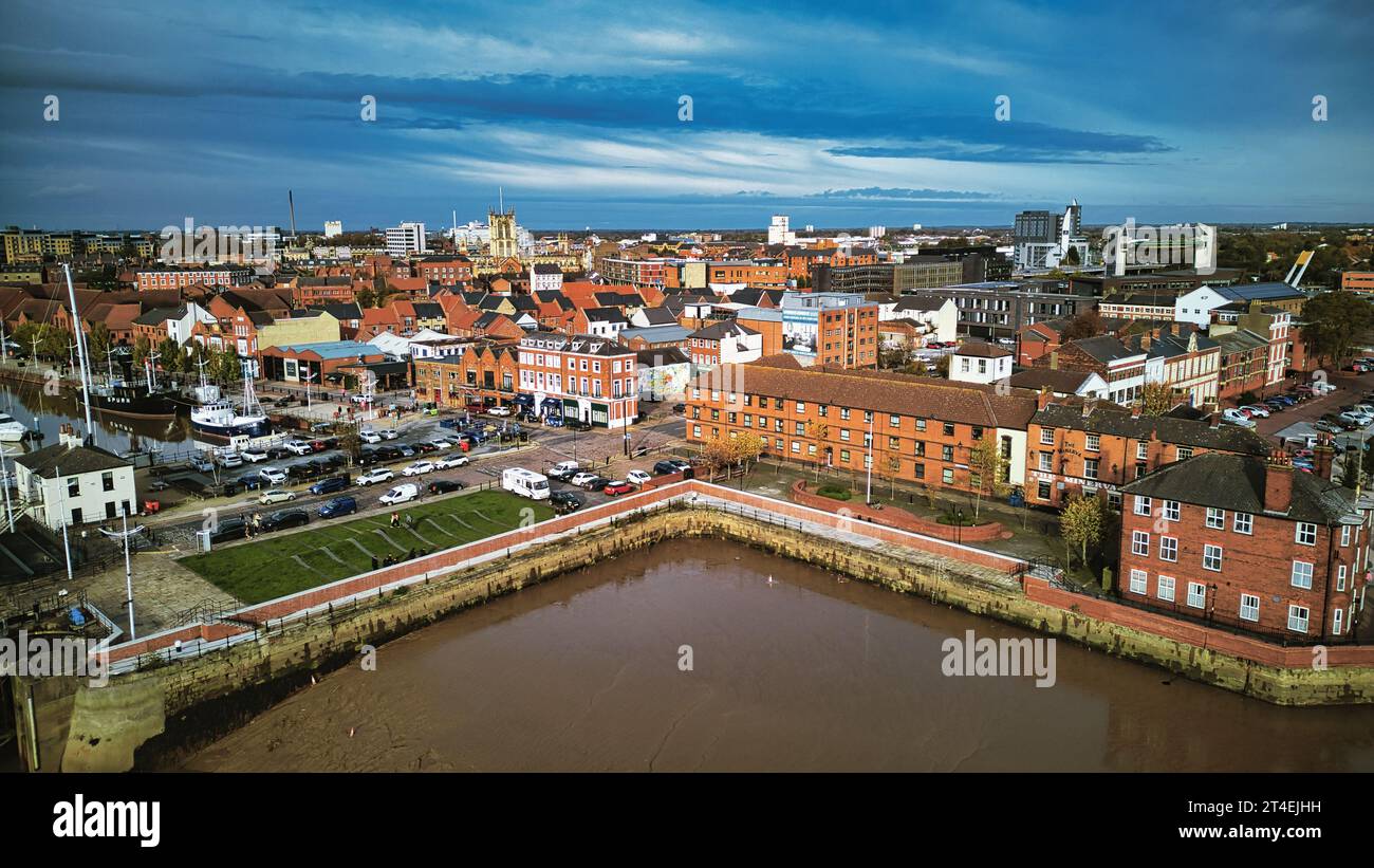 Amazing view footage taken in Hull with Camera Stock Photo - Alamy