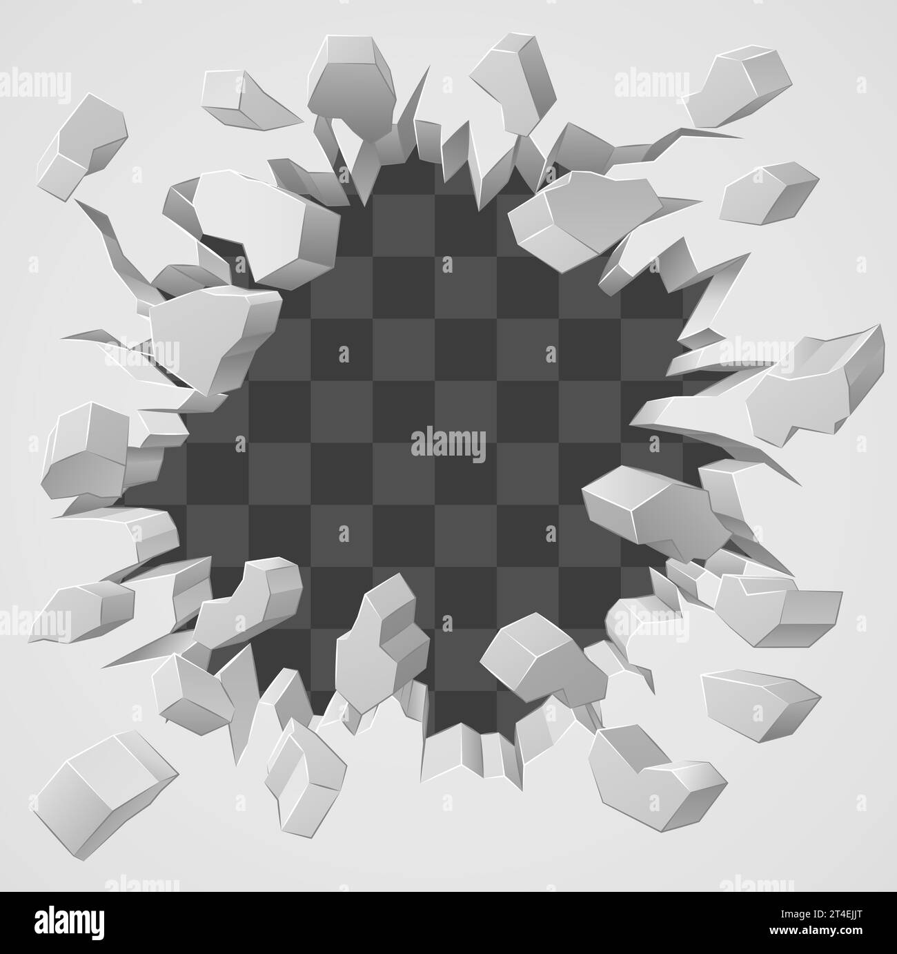 Wall Background Hole Breaking Through Design Stock Vector Image & Art ...