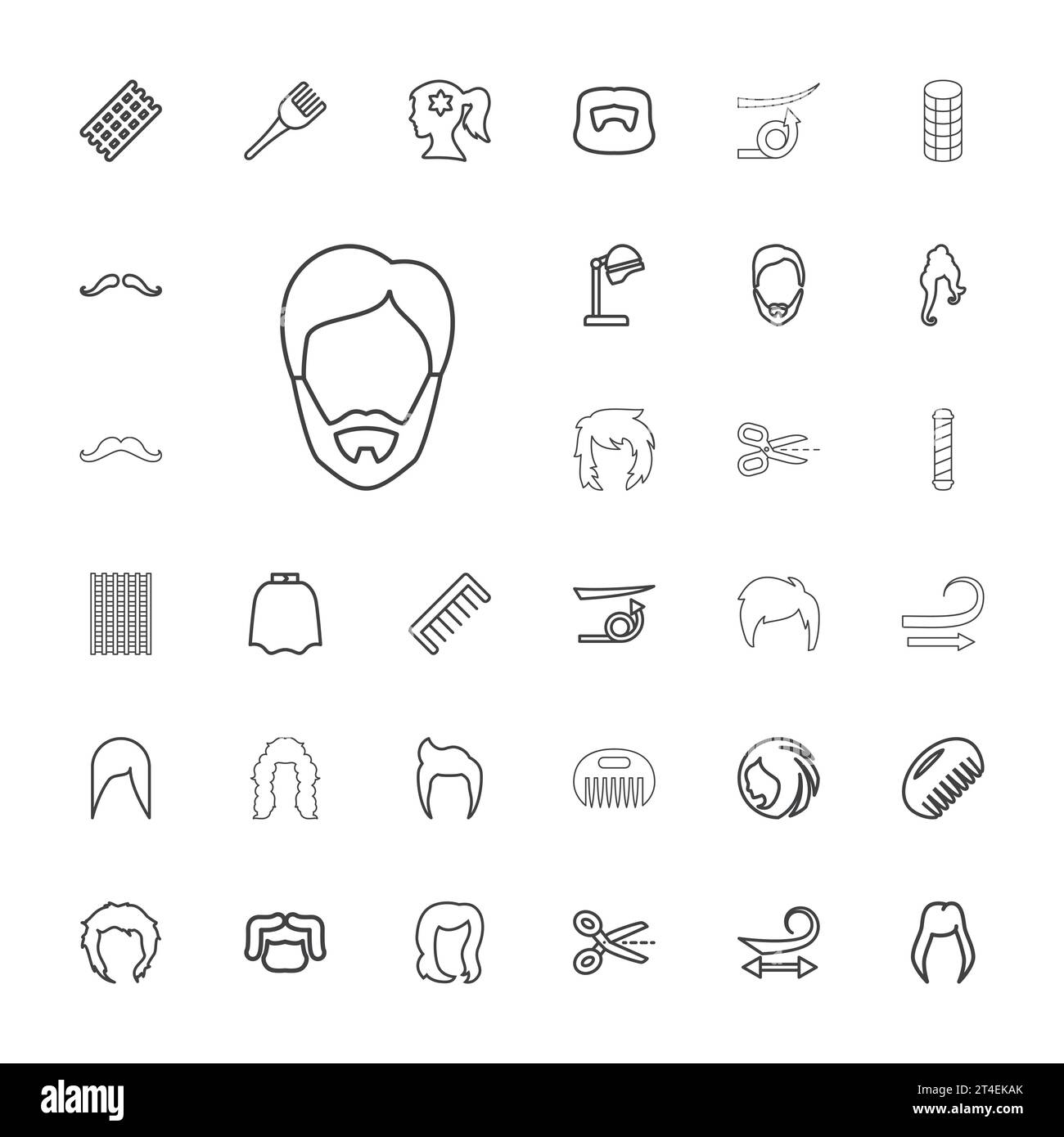 Hairstyle Icons Royalty Free Vector Image Stock Vector Image And Art Alamy