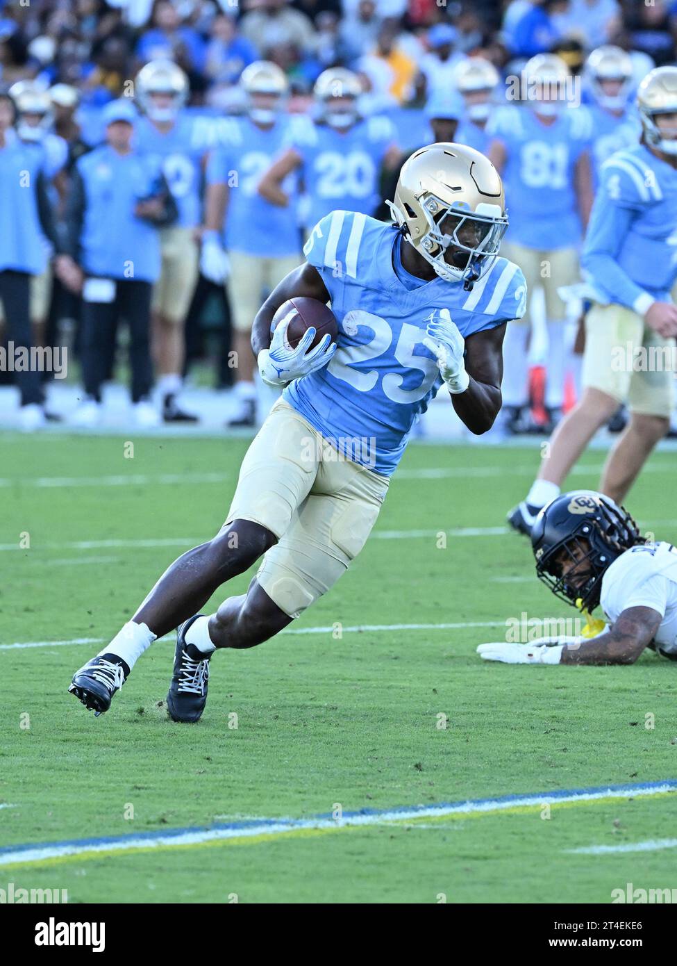 PASADENA, CA - OCTOBER 28: UCLA Bruins running back TJ Harden (25 ...