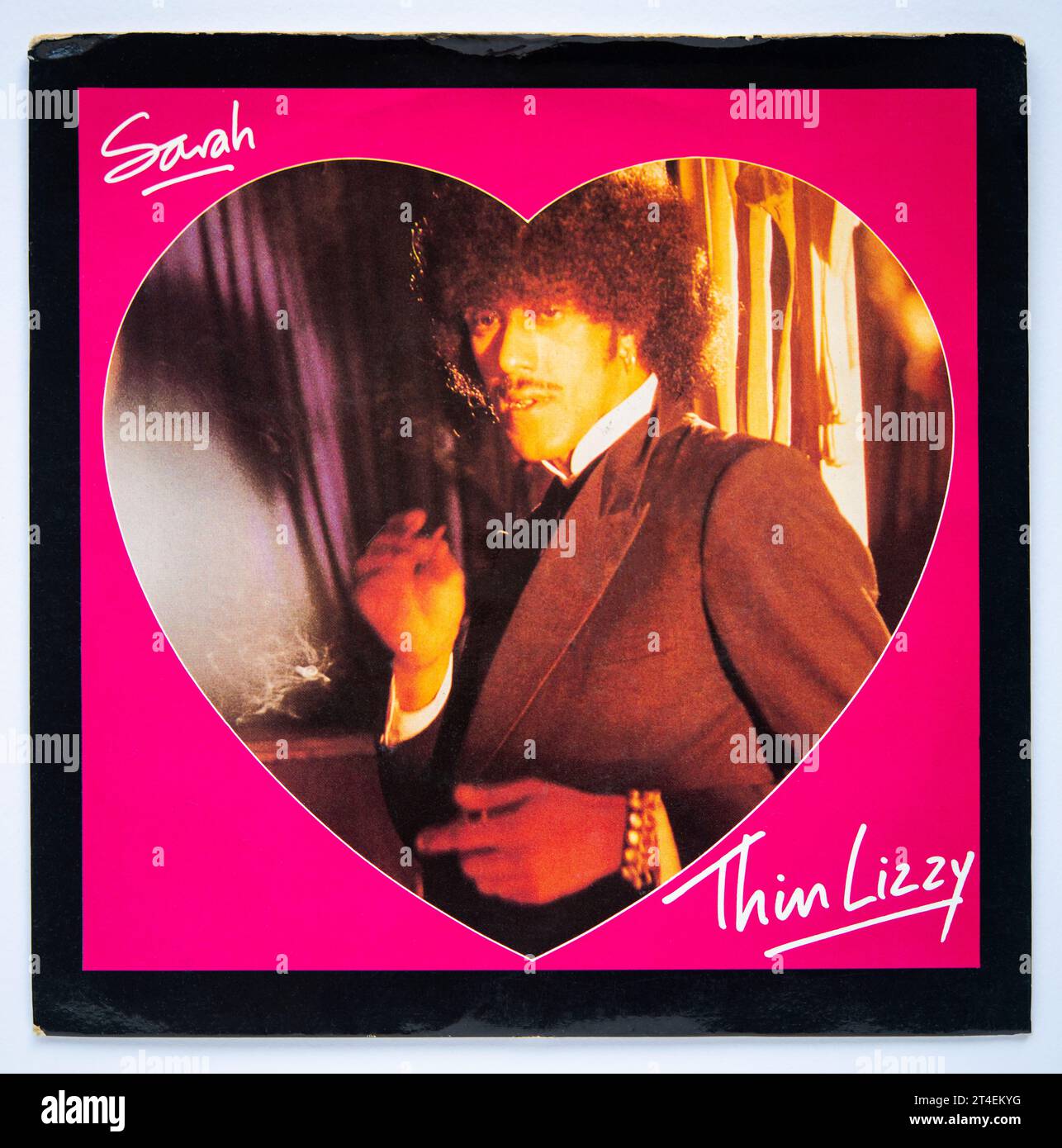 Picture cover of the seven inch single version of Sarah by Thin Lizzy ...