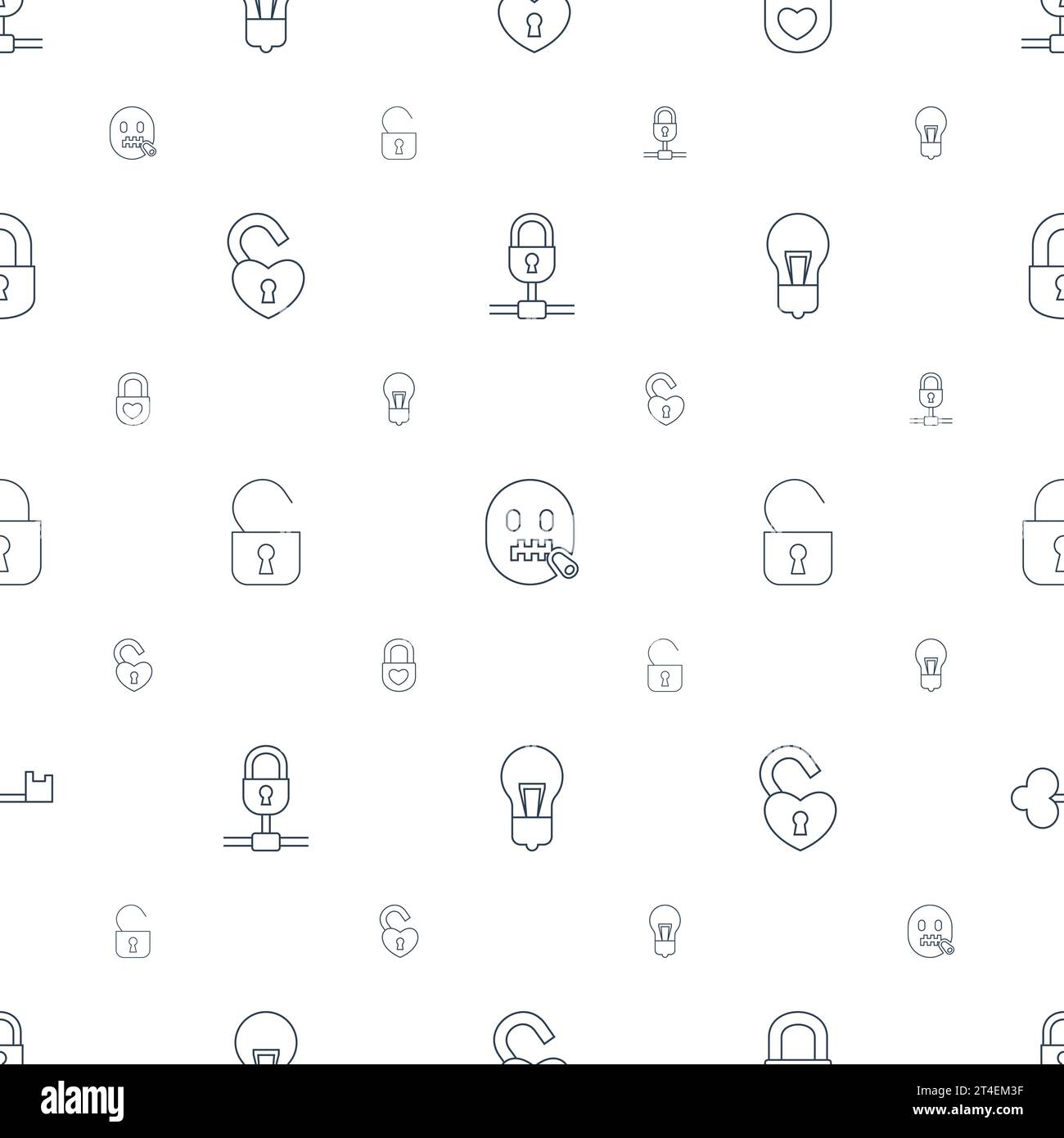 Secret icons pattern seamless white background Vector Image Stock ...