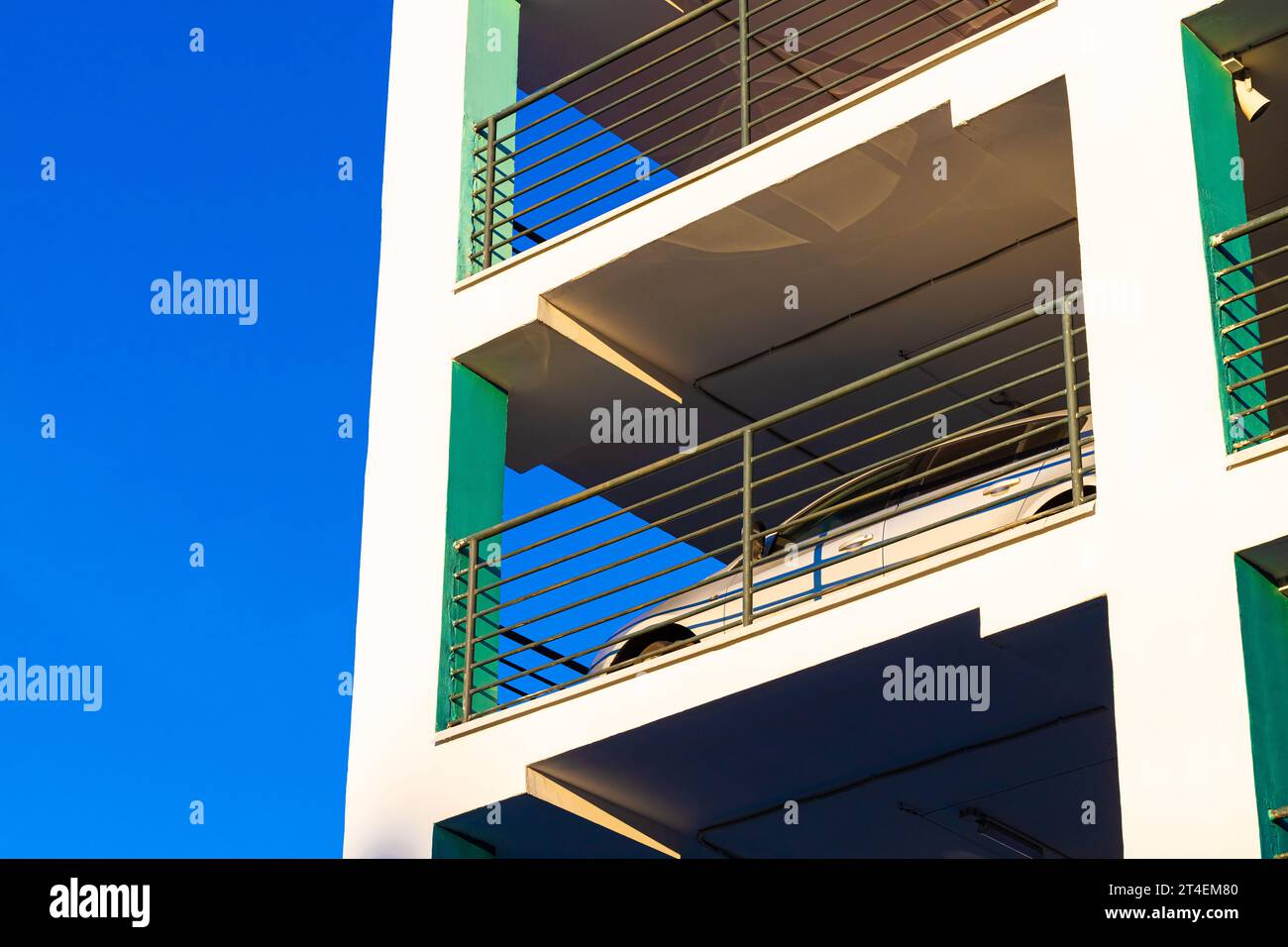 multi-level car parking shot from below Stock Photo - Alamy