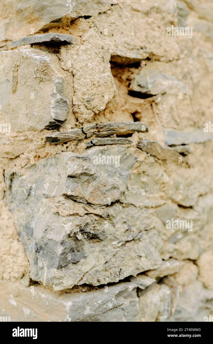 Stone wall of an ancient building Stock Photo - Alamy