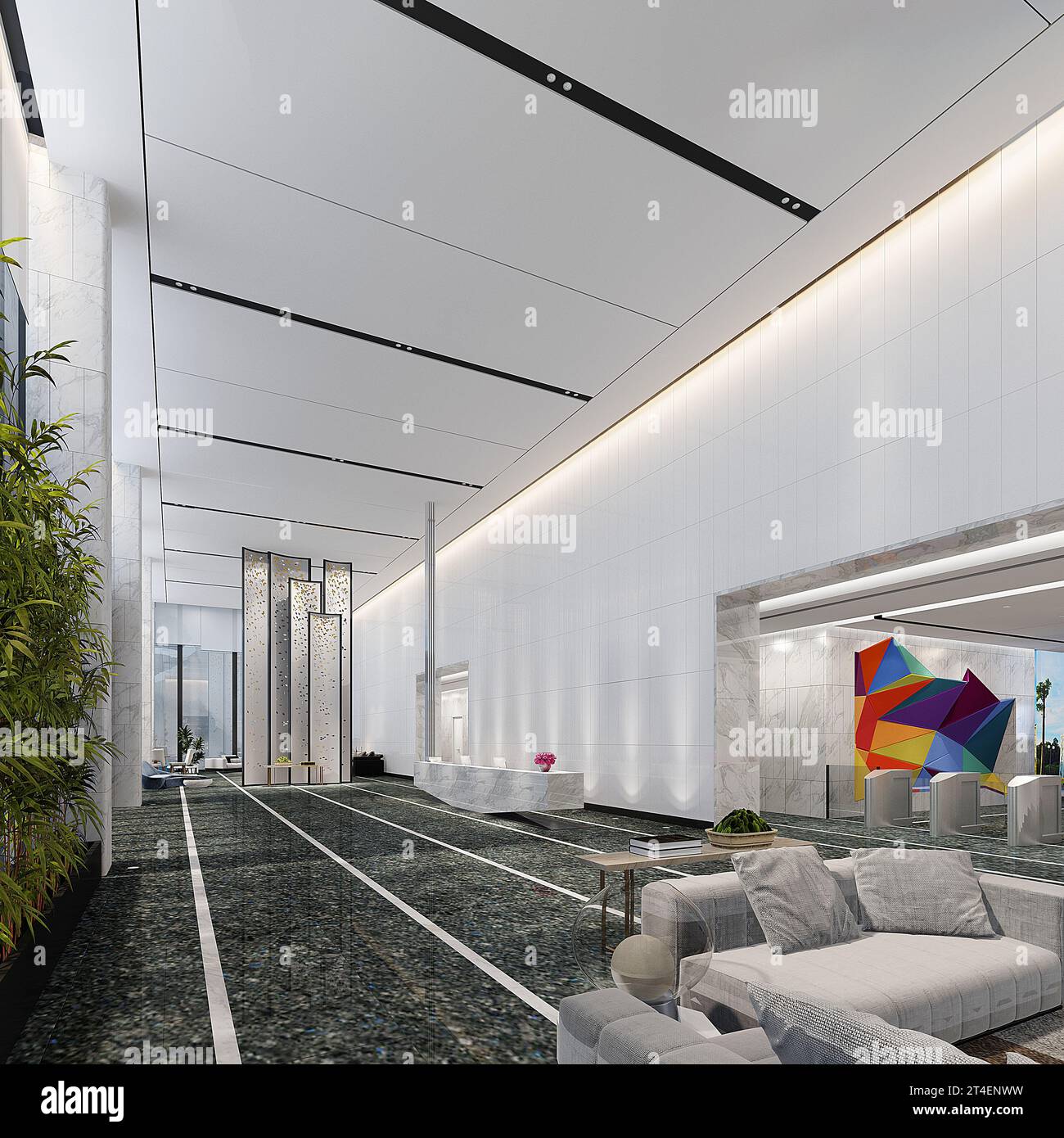 Office reception area open plan office hi-res stock photography and ...