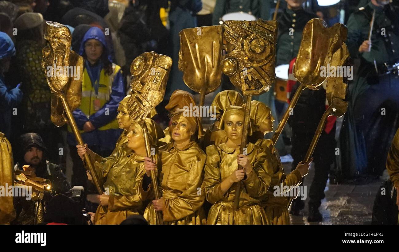 Crowds watch the Macnas Halloween Parade in Dublin city centre part of ...
