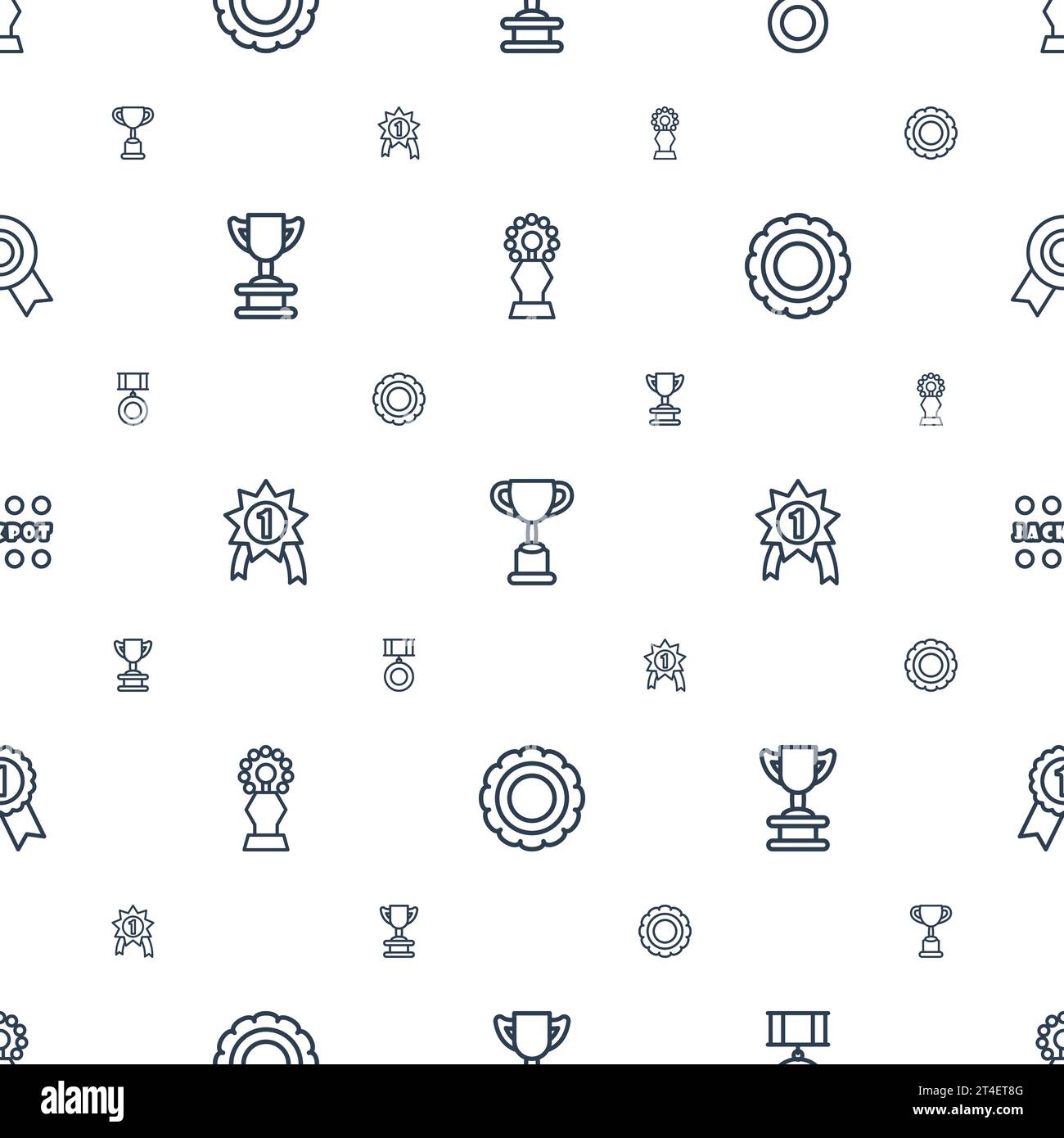 Prize icons pattern seamless white background Vector Image Stock Vector ...