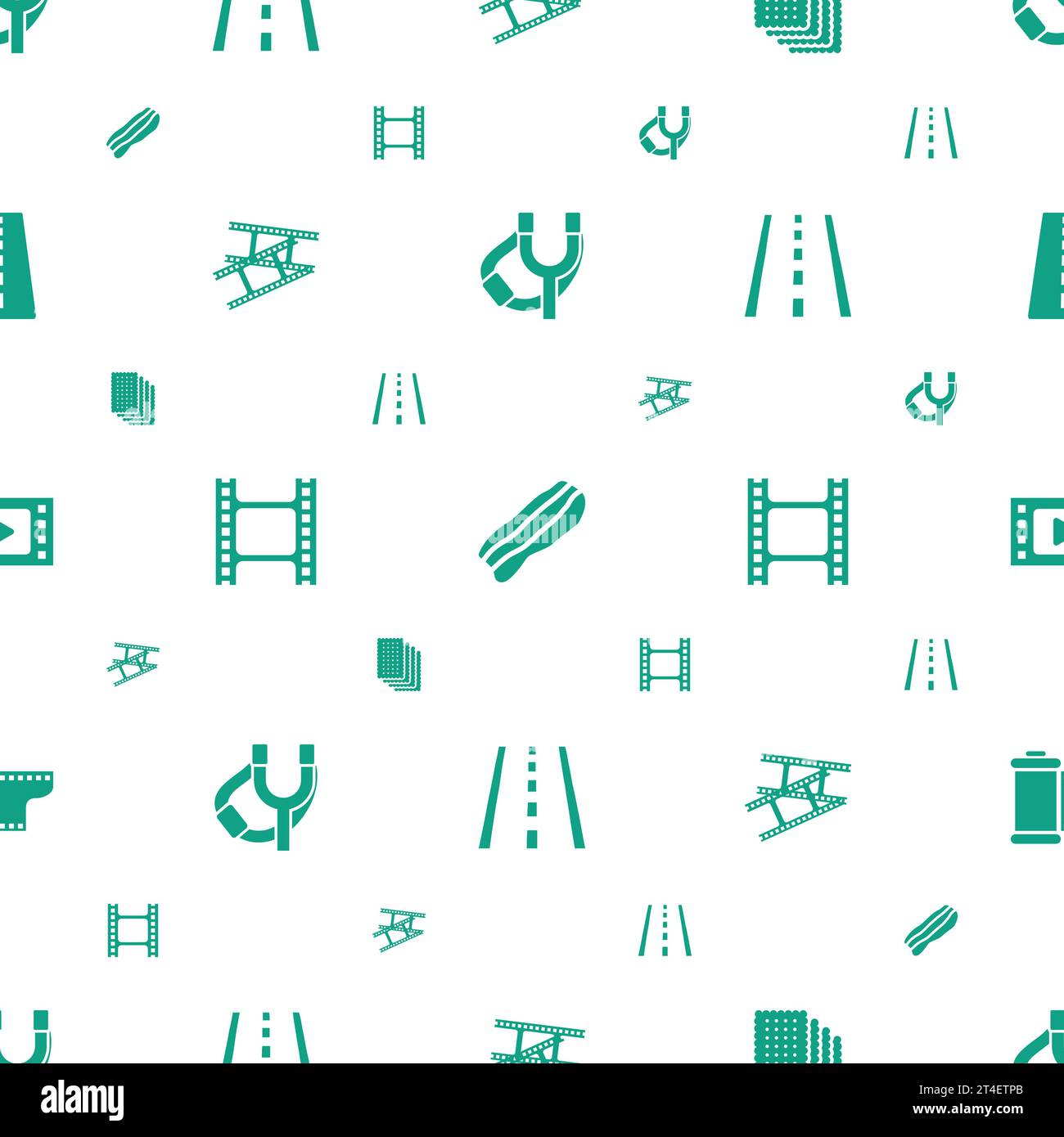 Strip icons pattern seamless white background Vector Image Stock Vector ...