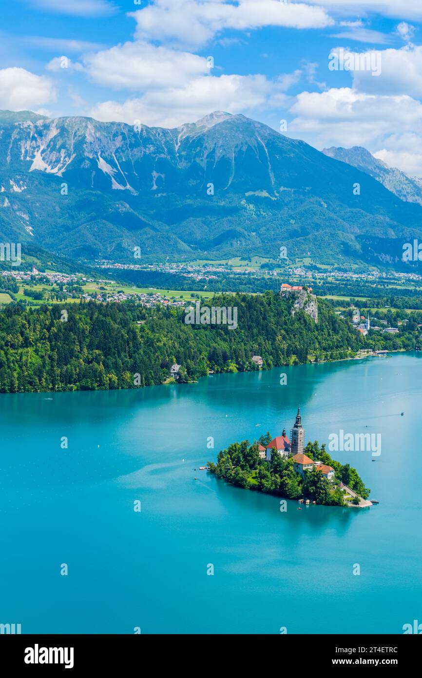 Aerial panoramic view lake bled hi-res stock photography and images - Alamy