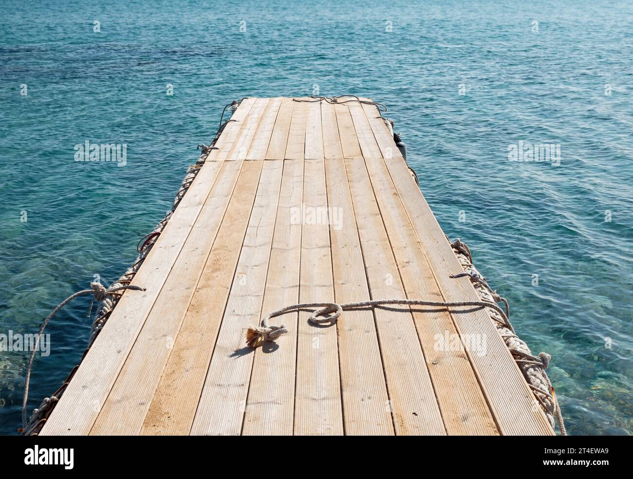Empty wooden boat dock at the lake, closeup outdoor picture Stock Photo ...