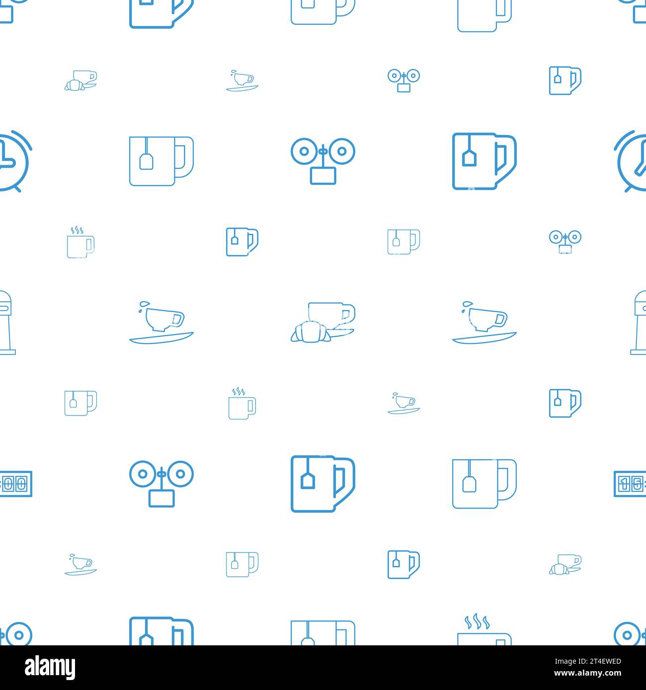 Morning icons pattern seamless white background Vector Image Stock ...