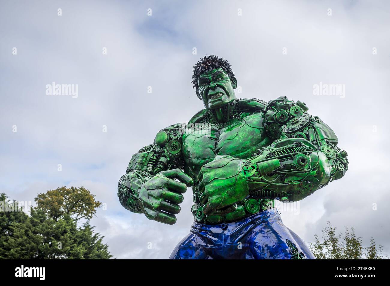 Incredible Hulk sculpture pictured at the Shropshire Sculpture Park on ...