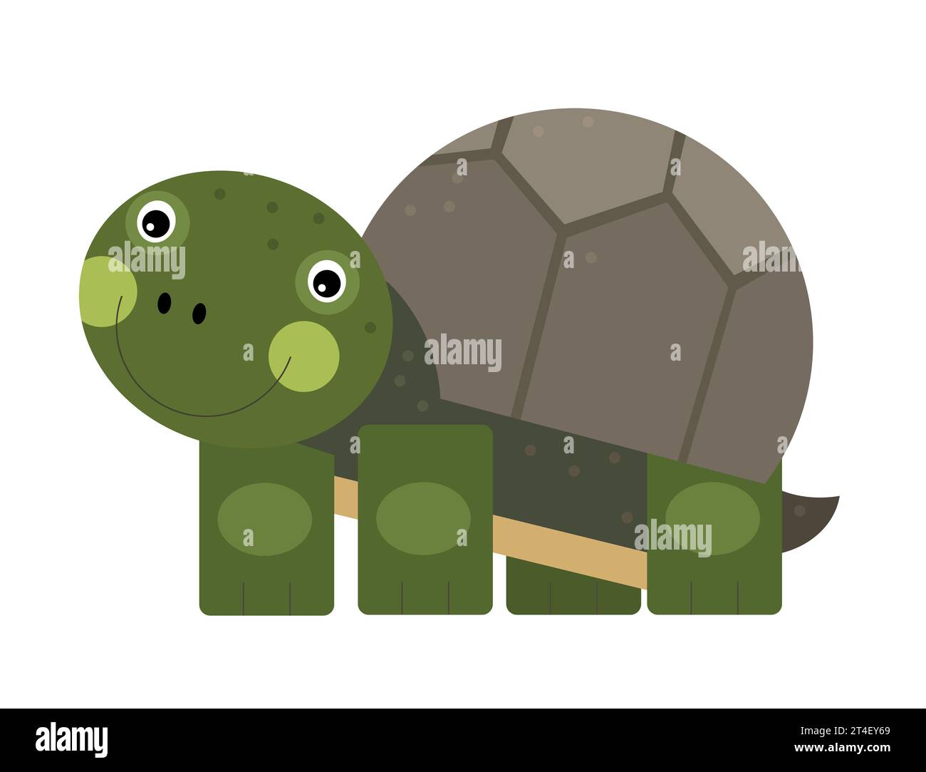 cartoon scene with turtle isolated illustration for kids Stock Photo ...