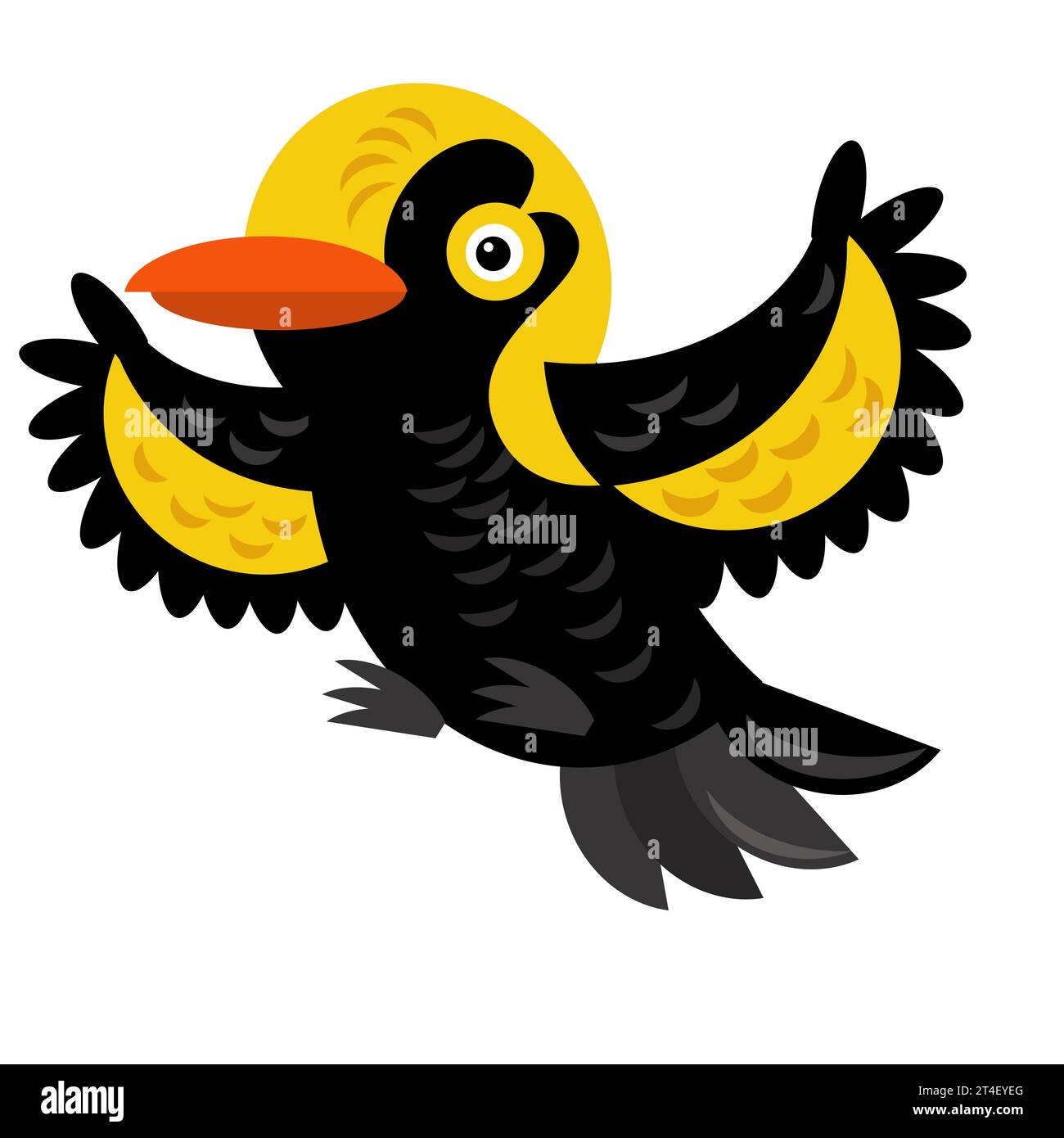 Cartoon australian animal bird bowerbird on white background ...