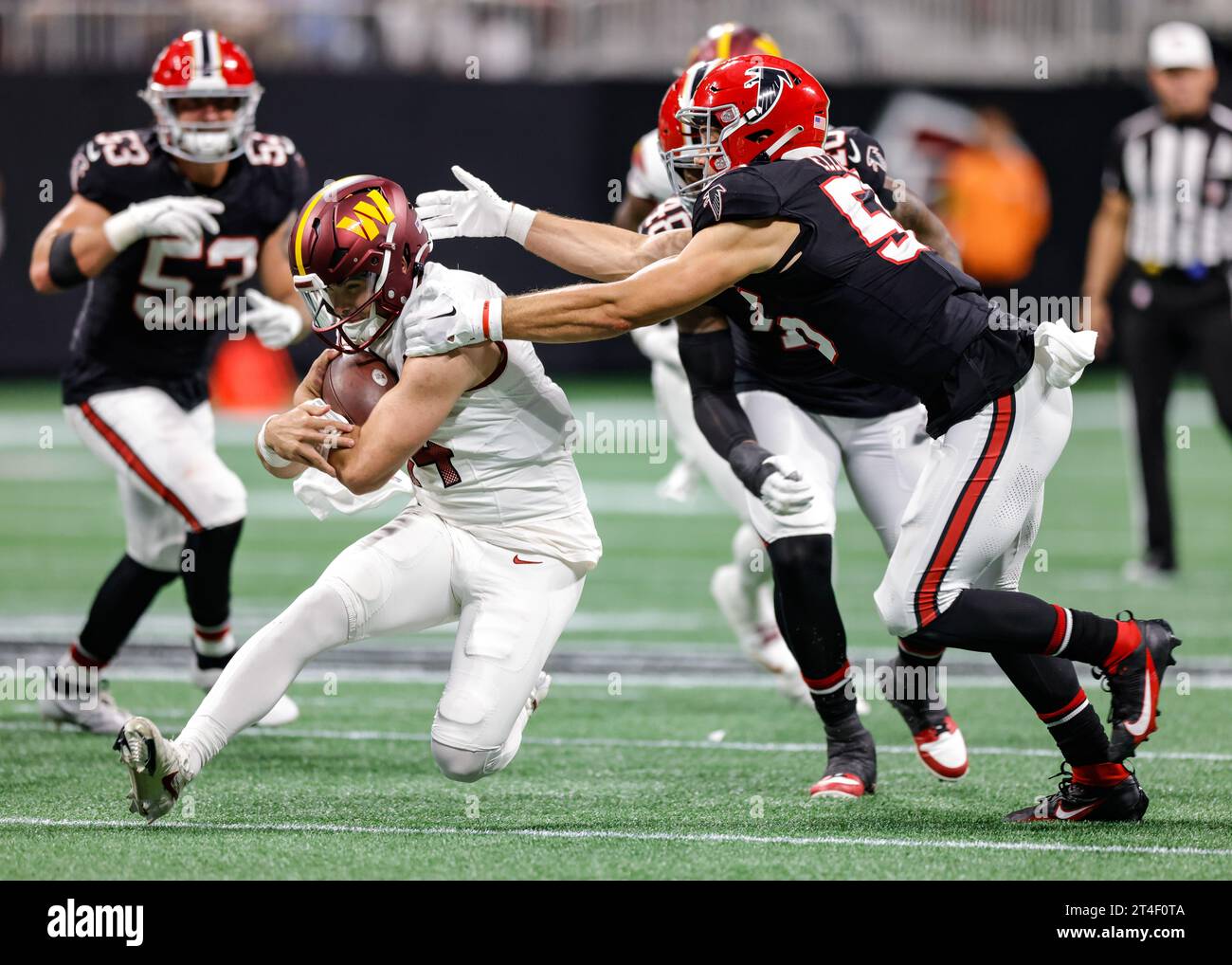 Atlanta, United States. 15th Oct, 2023. Washington Commanders ...